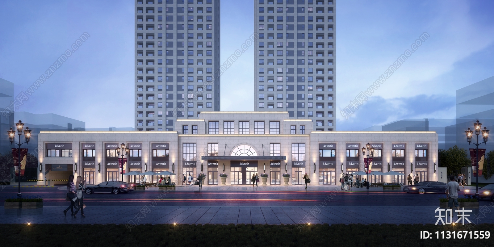 欧式售楼处建筑su模型下载【id1131671559】知末su模型网