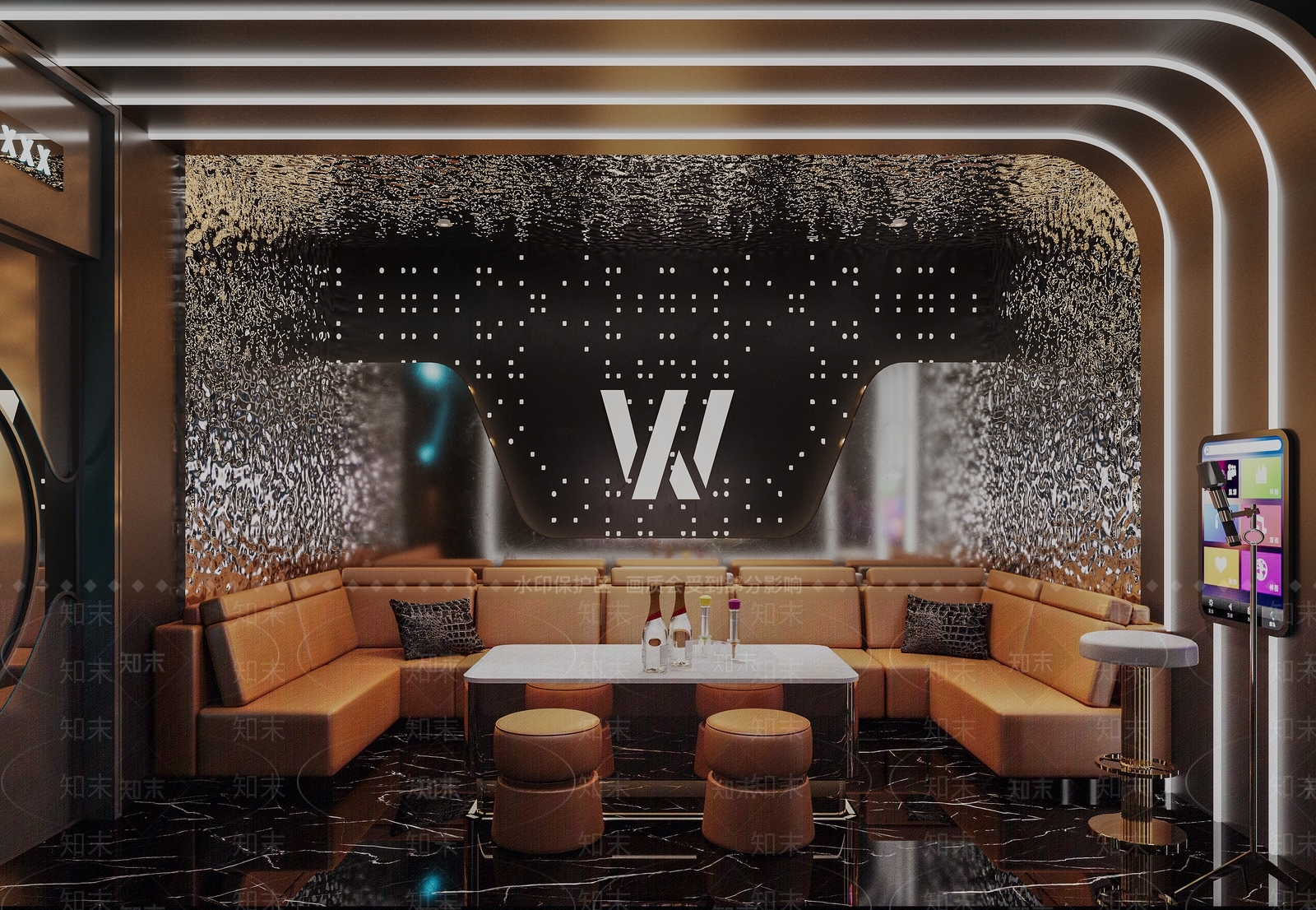 现代KTV包厢3D模型下载【ID:1131698793】_知末3d模型网