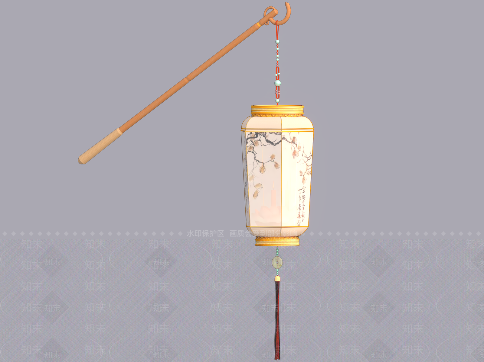 古典手提灯笼SU模型下载【ID:1131850339】_知末su模型网