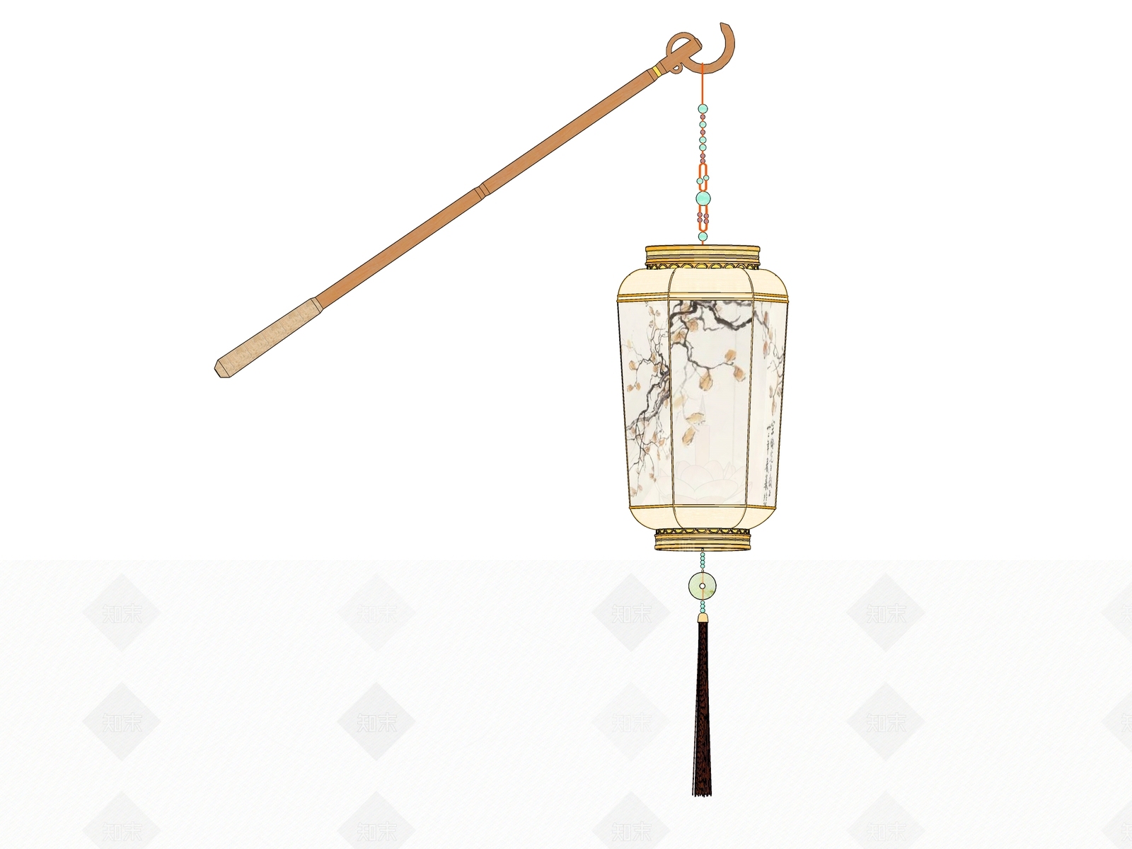 古典手提灯笼SU模型下载【ID:1131850339】_知末su模型网