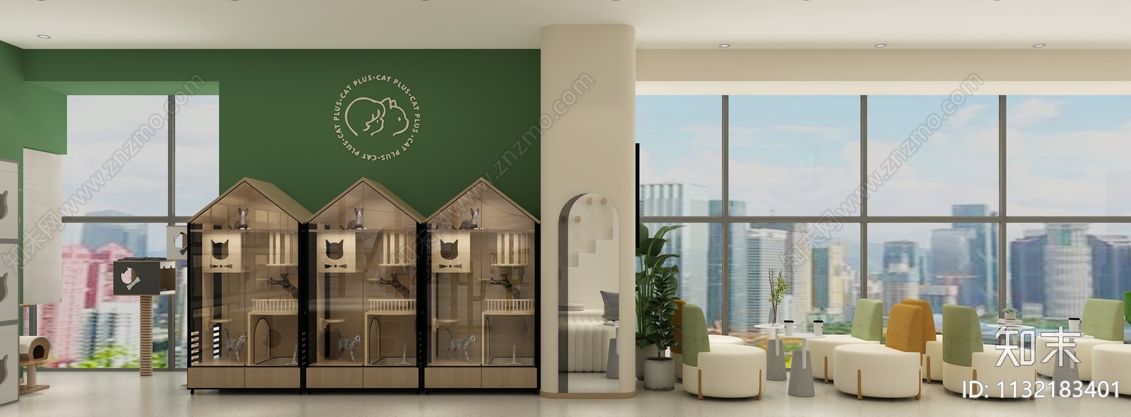 现代奶茶店3d模型下载【id1132183401】知末3d模型网