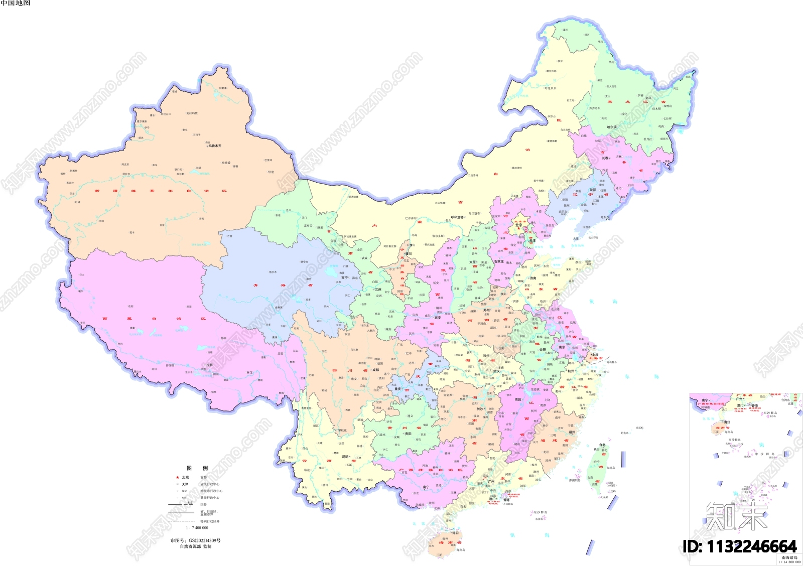 中国地图自然资源部地图贴图下载【ID:1132246664】_【知末网贴图库】