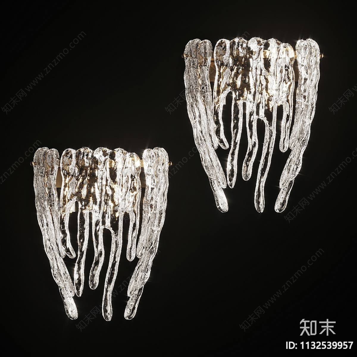 现代水晶壁灯3d模型下载【id1132539957】知末3d模型网