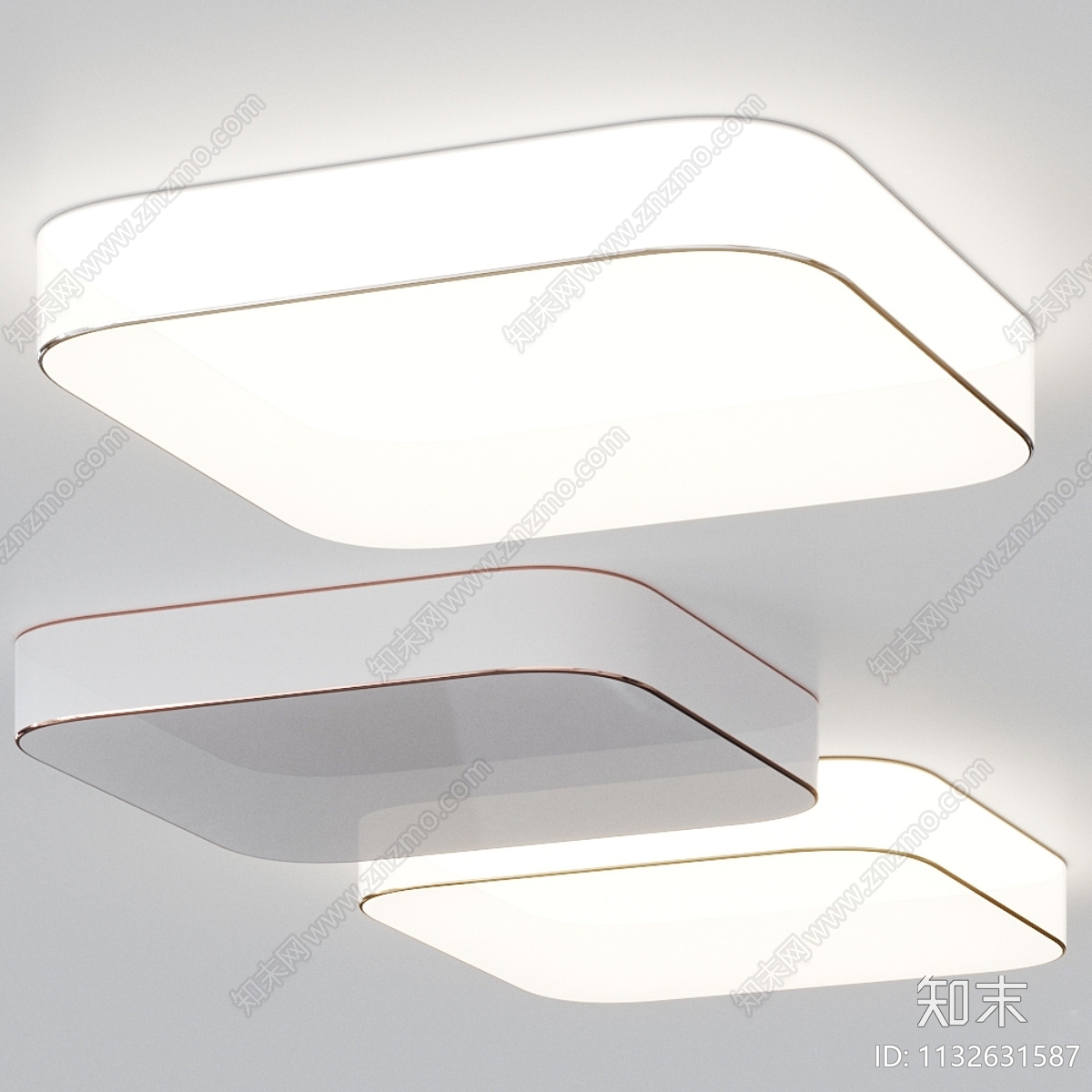 现代吸顶灯3d模型下载【id1132631587】知末3d模型网