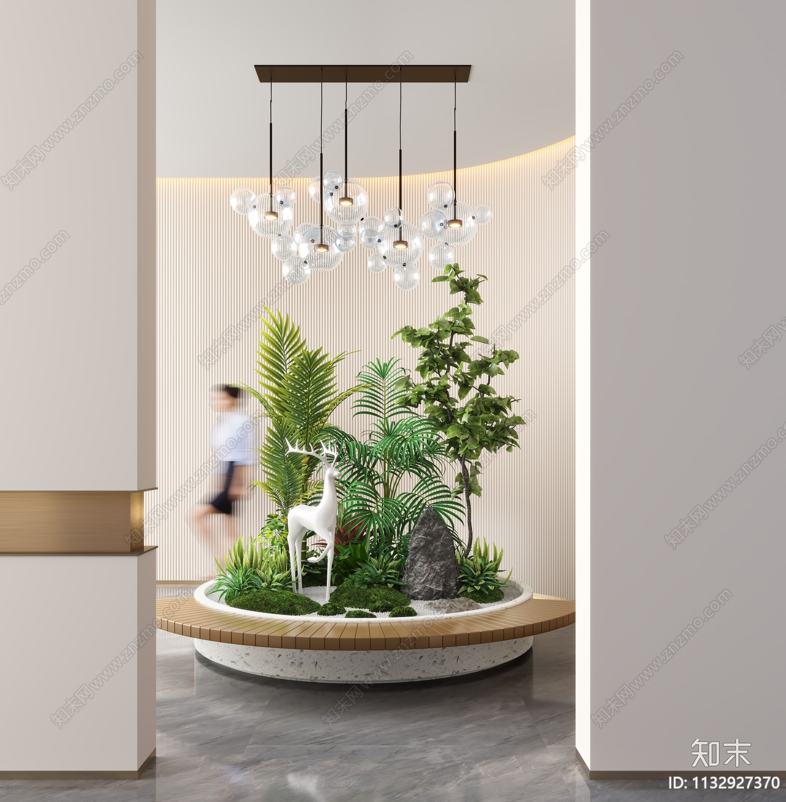 现代室内景观造景3d模型下载【id1132927370】知末3d模型网