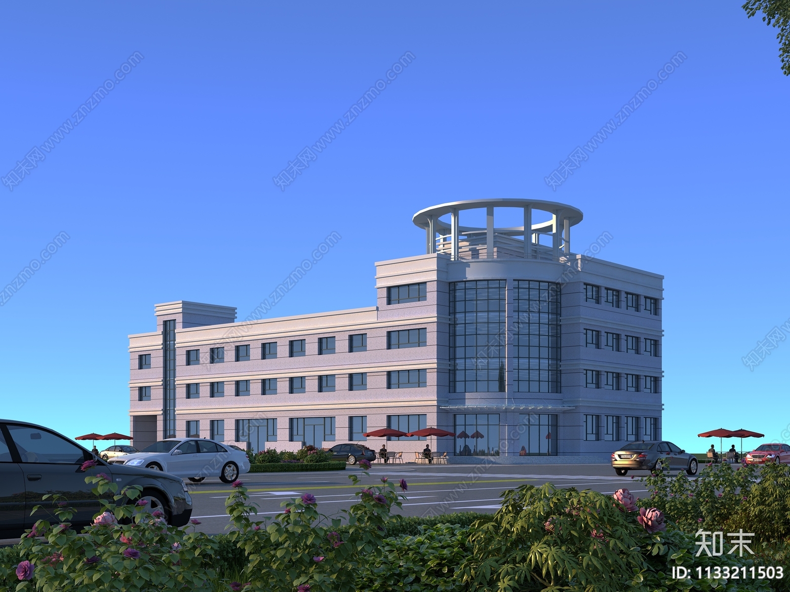 现代学校科研楼3d模型下载【id1133211503】知末3d模型网