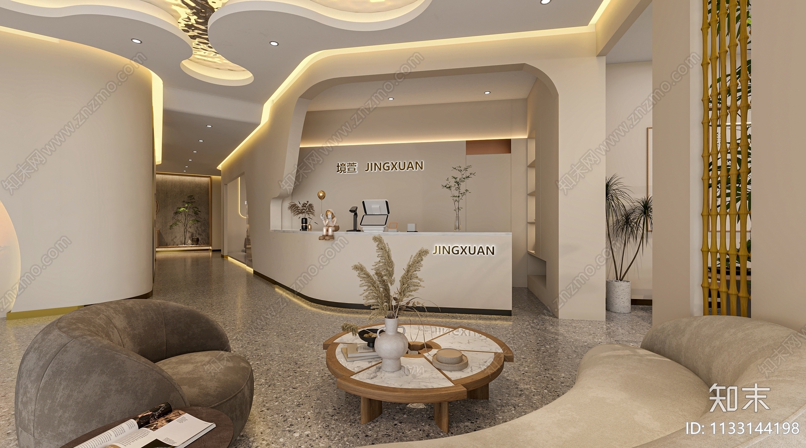 侘寂美容spa店3d模型下载【id1133144198】知末3d模型网
