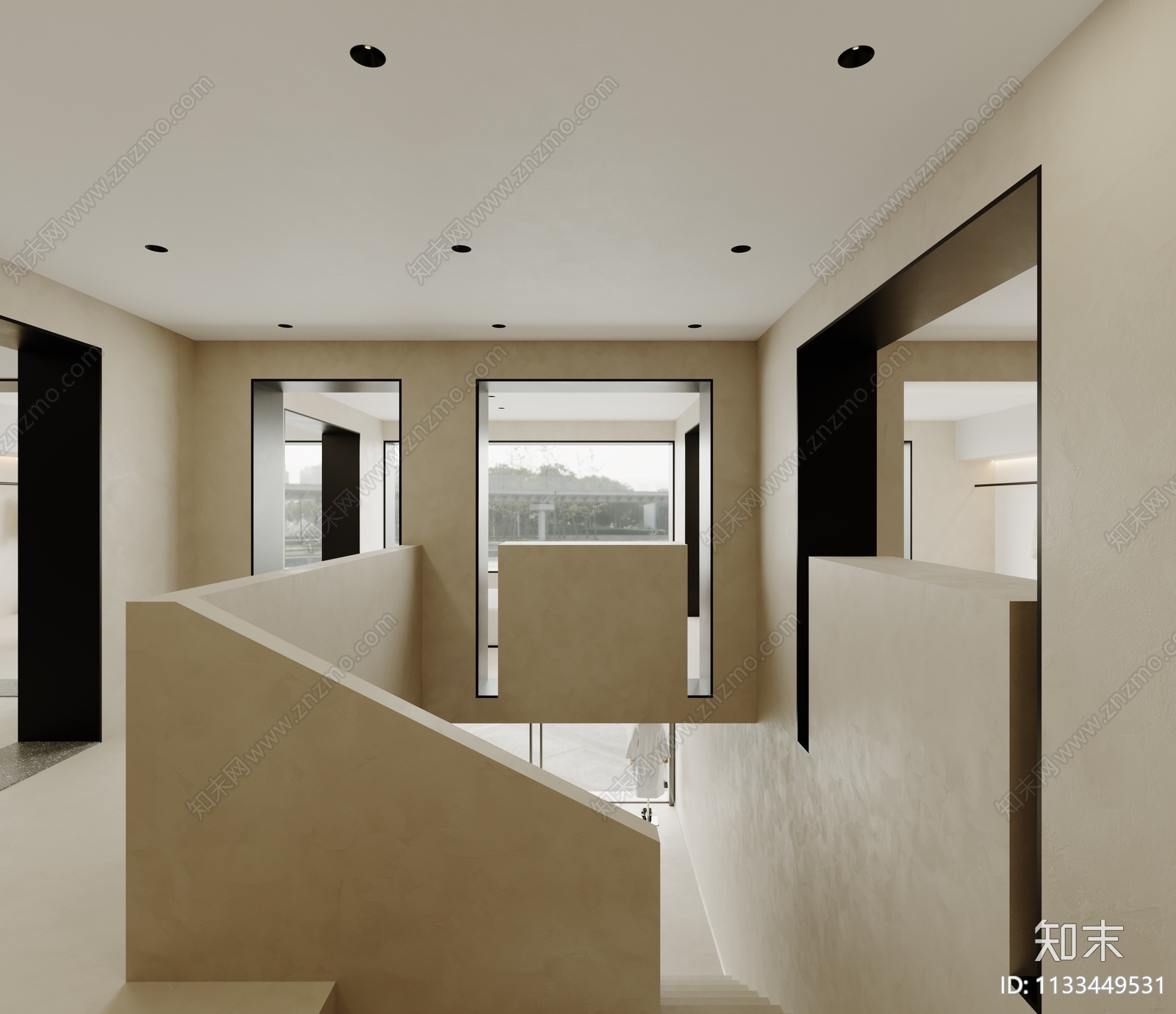 侘寂极简服装店3d模型下载【id1133449531】知末3d模型网
