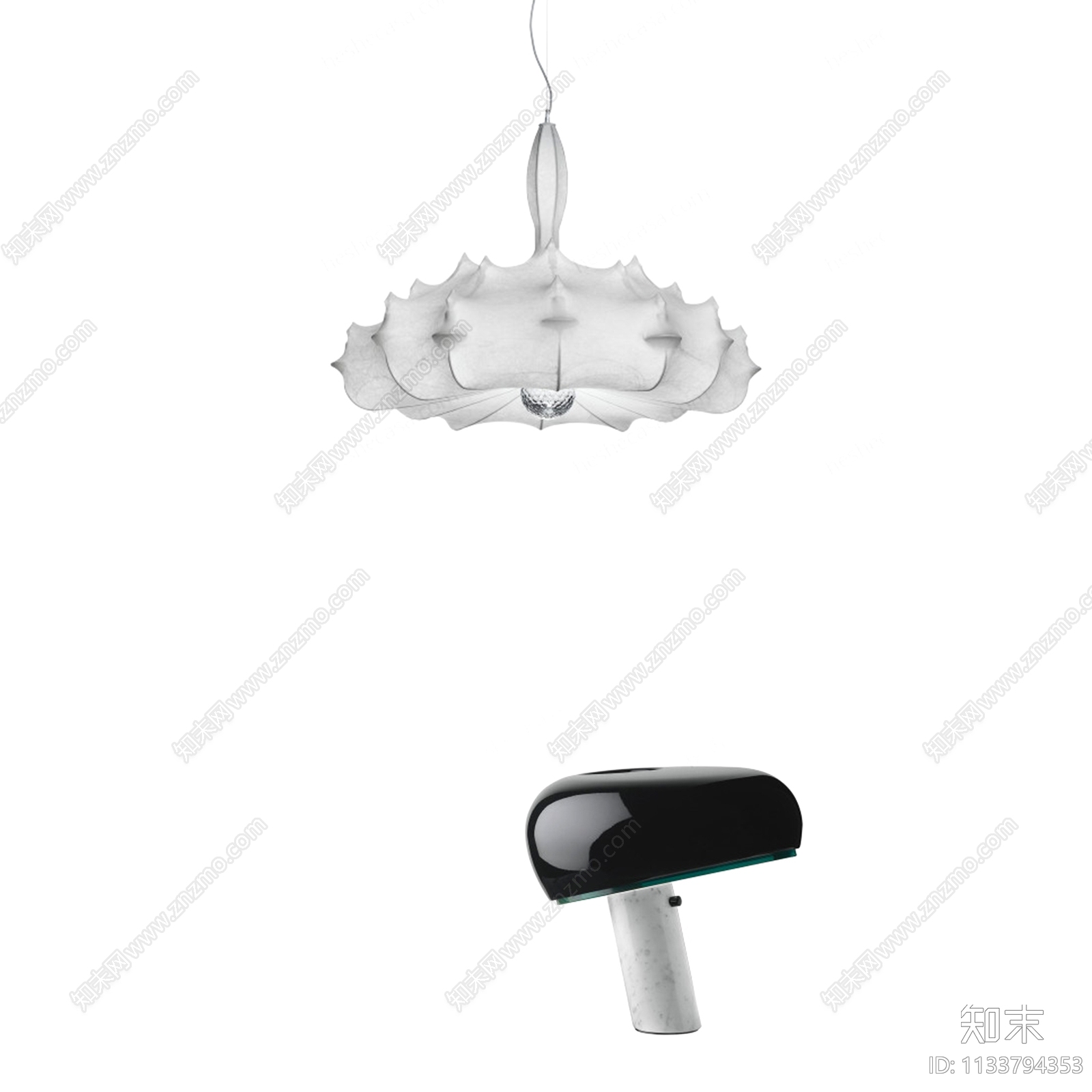 Flos现代灯具组合3d模型下载【id1133794353】知末3d模型网