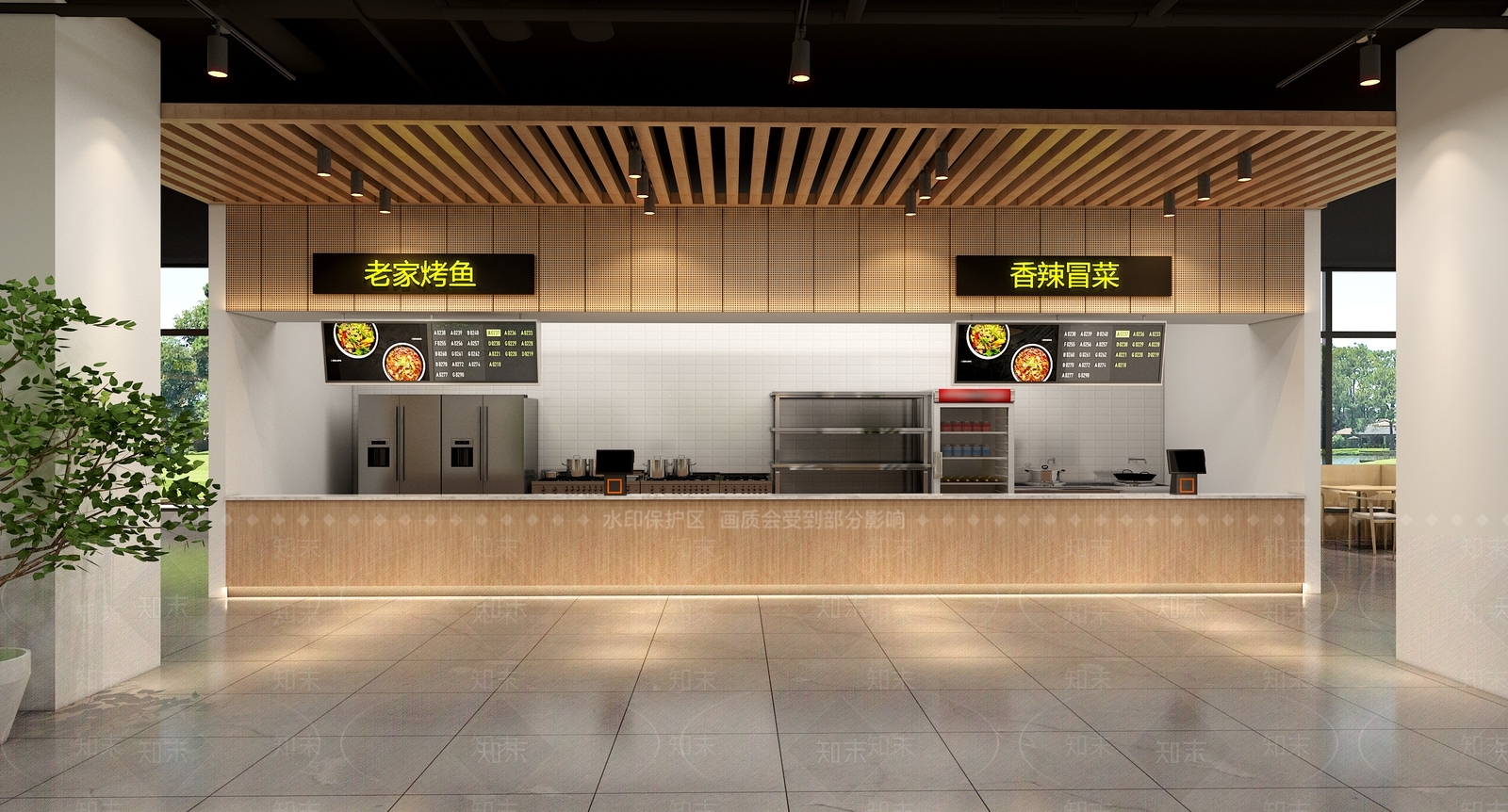 现代食堂3D模型下载【ID:1133779786】_知末3d模型网