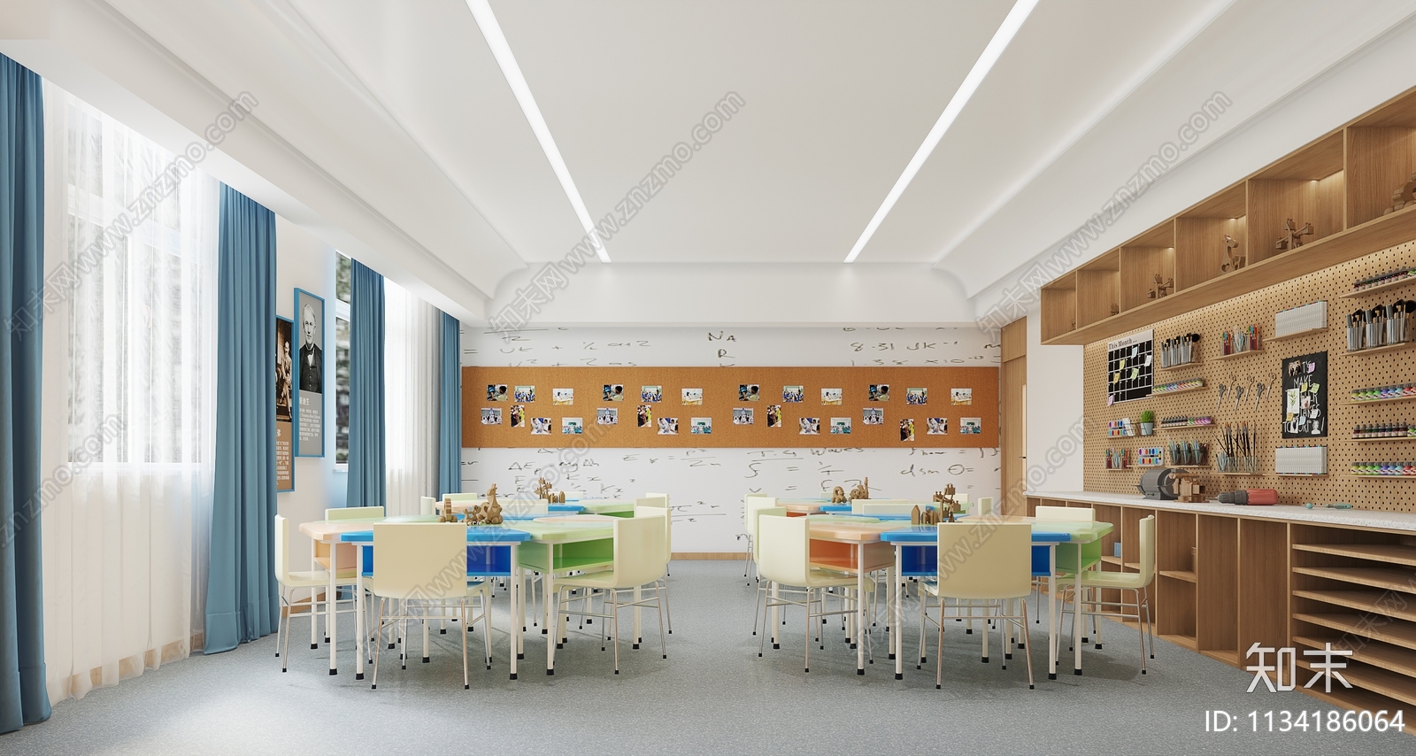 现代学校手工教室3d模型下载【id1134186064】知末3d模型网