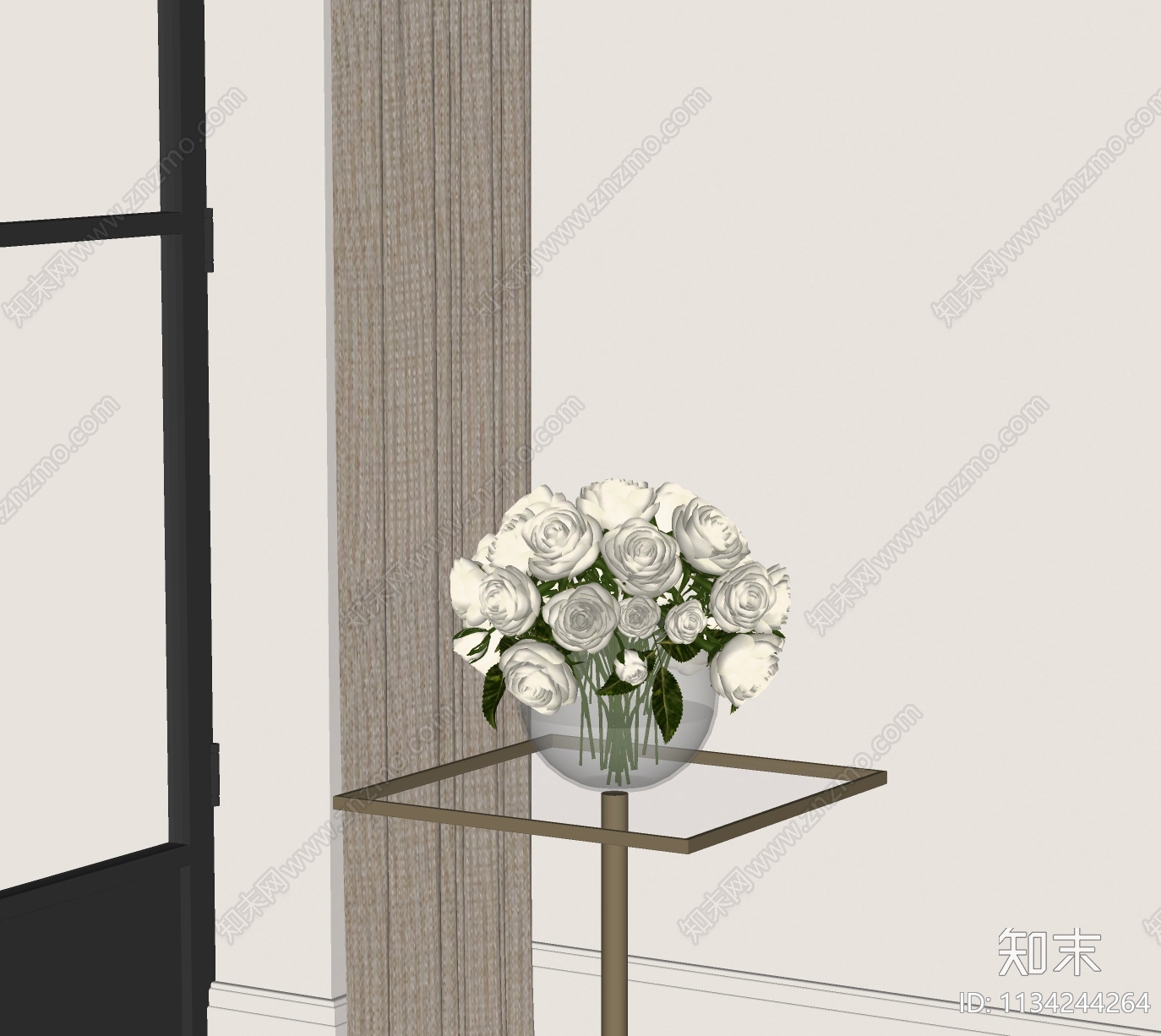 现代花瓶花艺su模型下载【id1134244264】知末su模型网