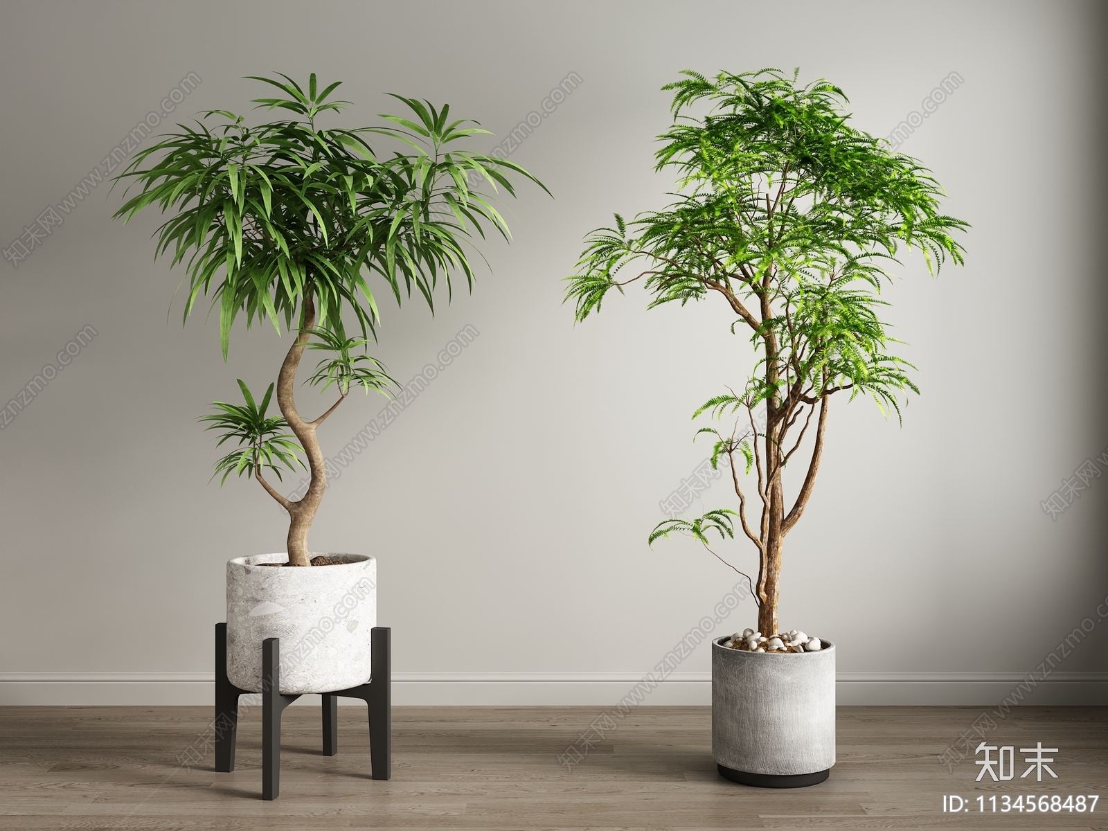 绿植盆栽3d模型下载【id1134568487】知末3d模型网