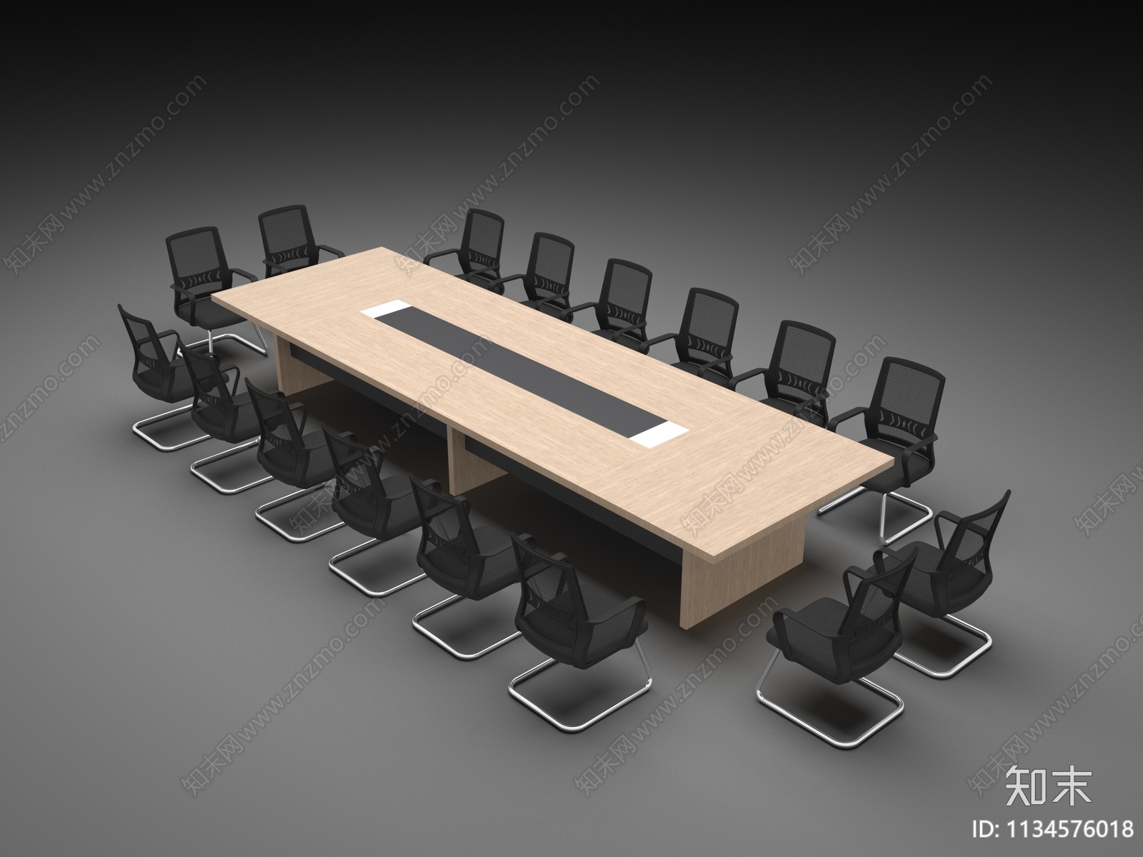 现代会议桌椅组合3d模型下载【id1134576018】知末3d模型网