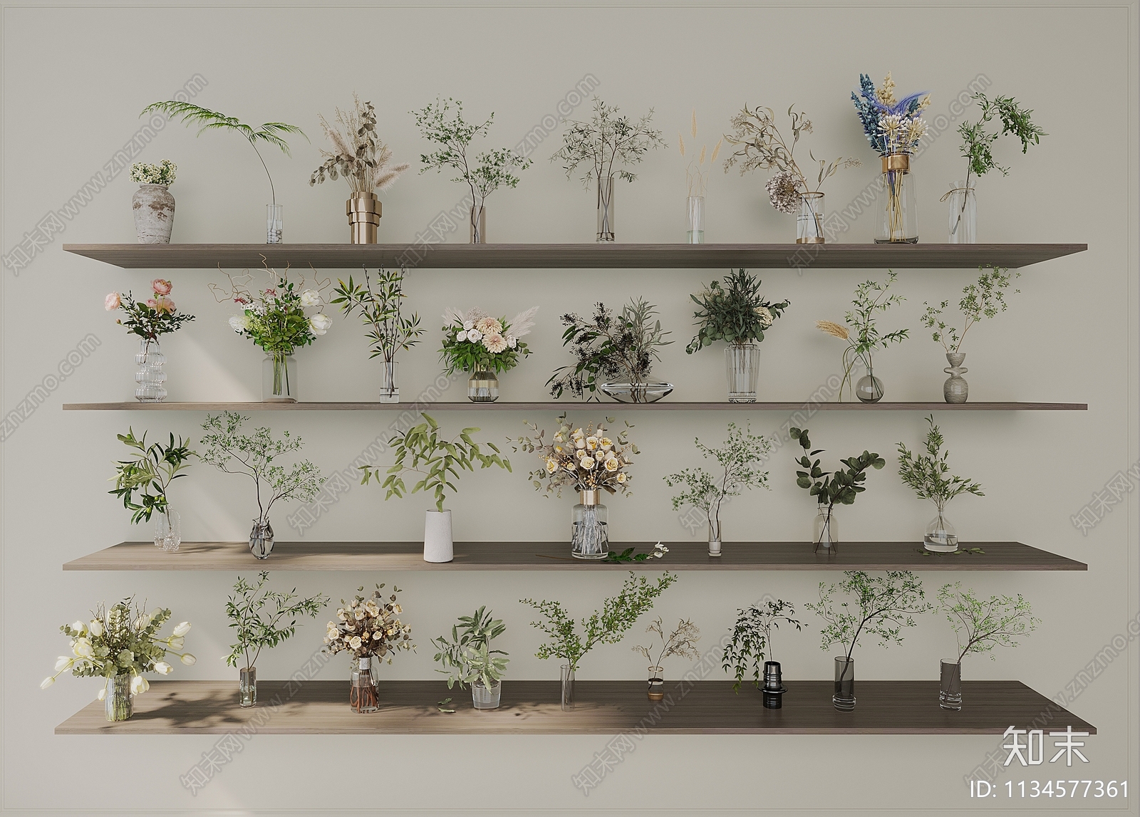 花瓶花艺3d模型下载【id1134577361】知末3d模型网