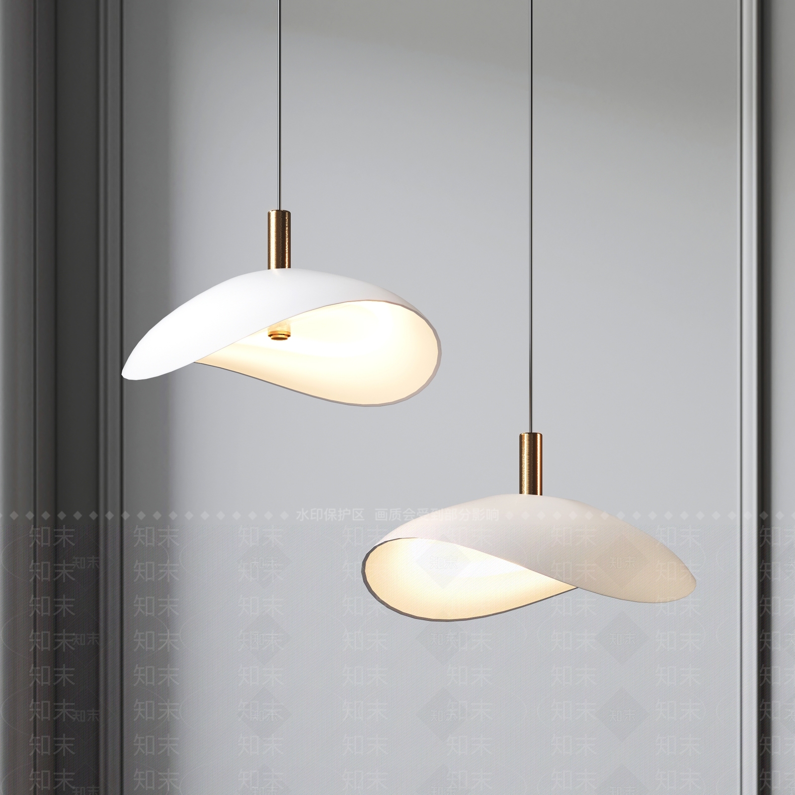 现代吊灯SU模型下载【ID:1134623710】_知末su模型网