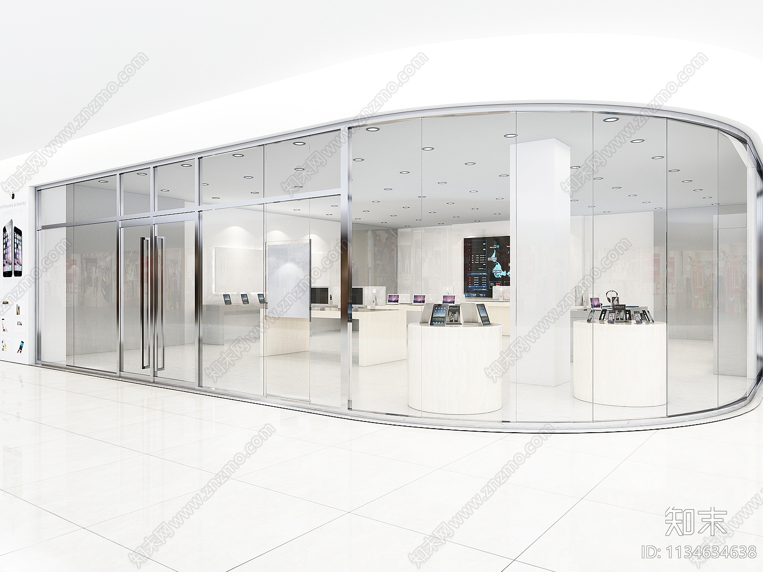 现代苹果手机数码店3d模型下载【id1134634638】知末3d模型网