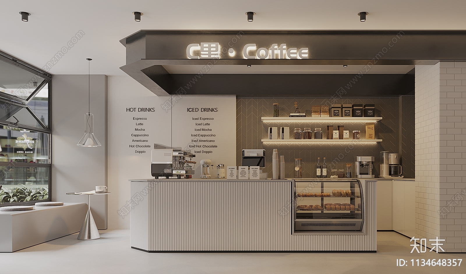 现代咖啡店3d模型下载【id1134648357】知末3d模型网