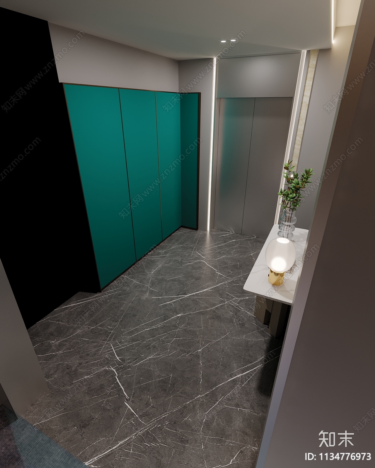 现代酒店过道3d模型下载【id1134776973】知末3d模型网