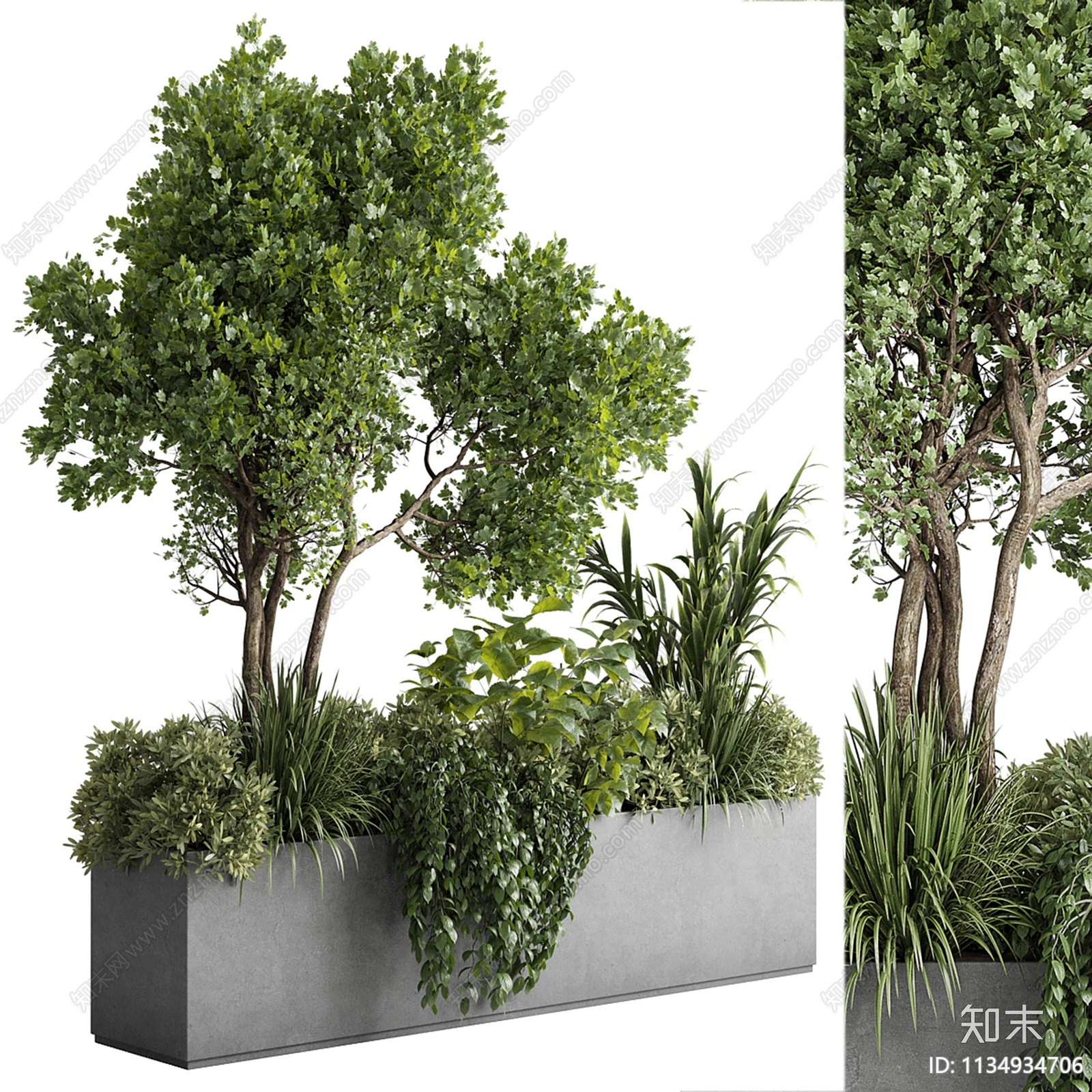 现代花箱3d模型下载【id1134934706】知末3d模型网