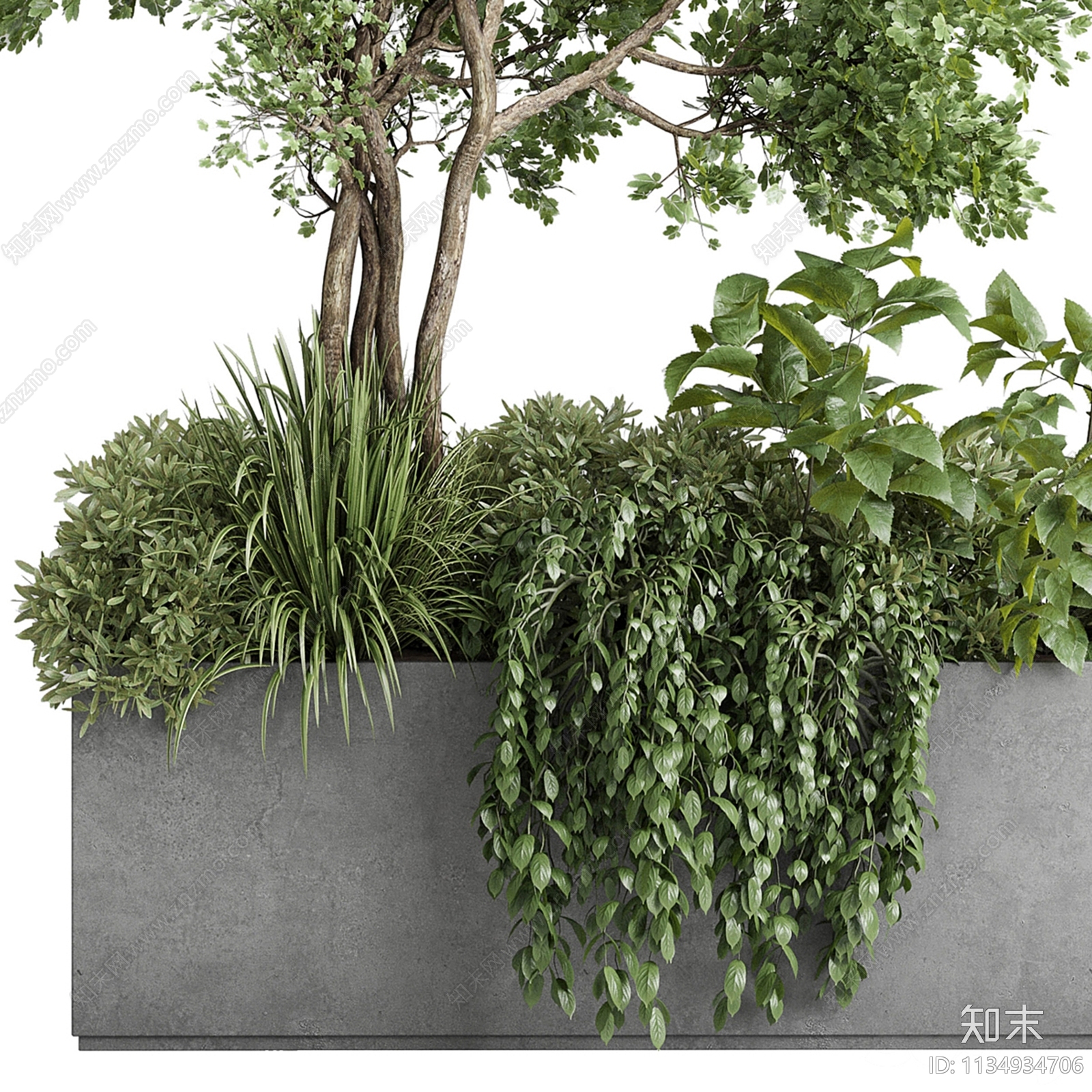 现代花箱3d模型下载【id1134934706】知末3d模型网