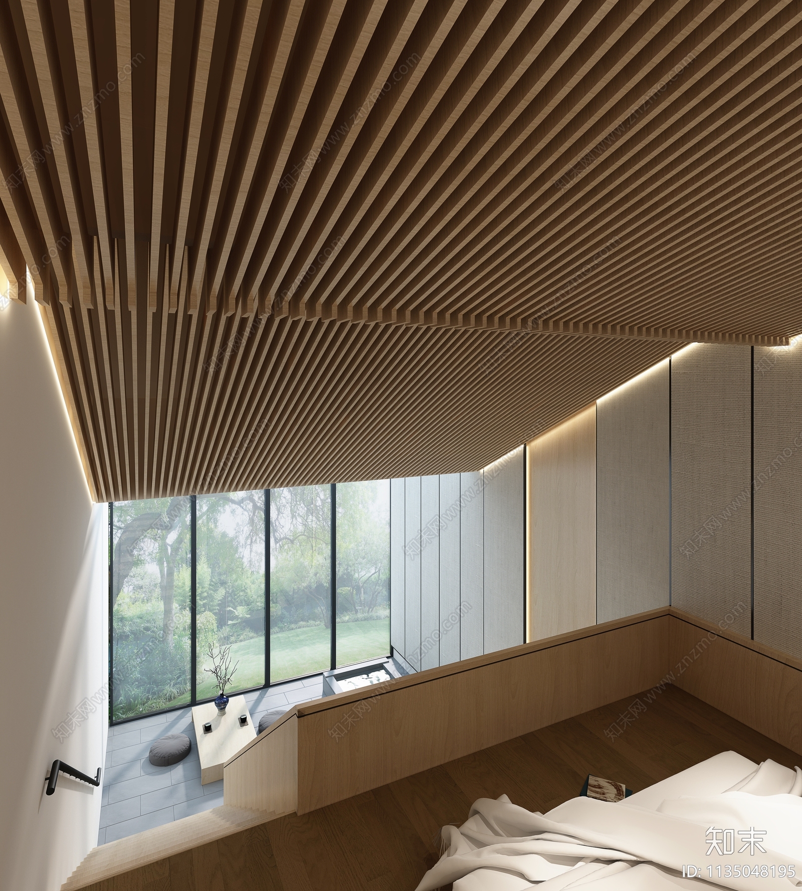 现代loft酒店客房3d模型下载【id1135048195】知末3d模型网