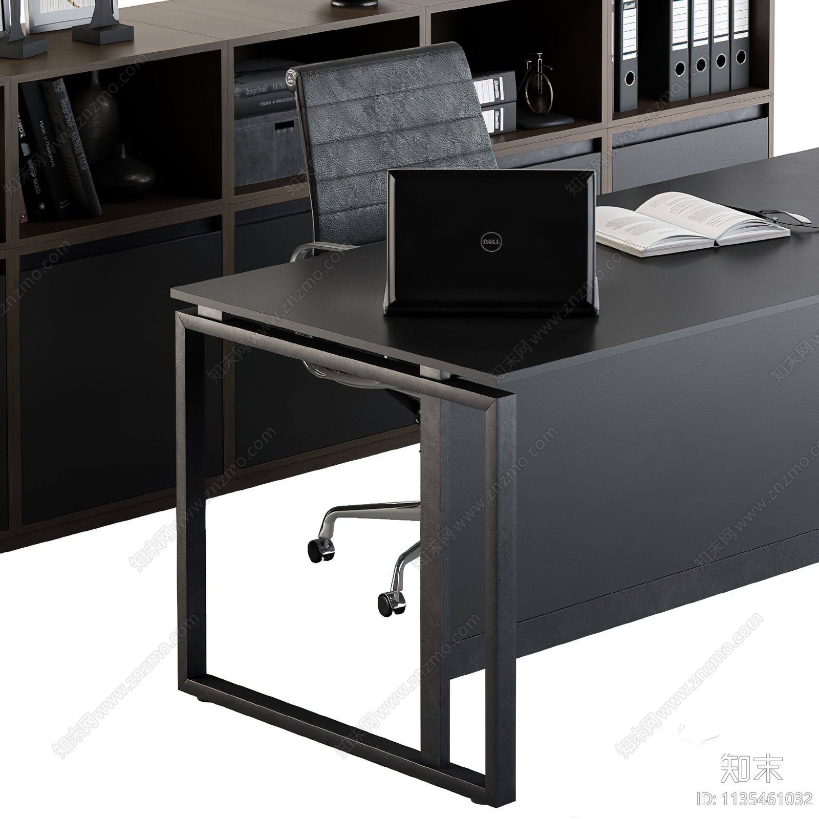 现代办公桌椅组合3d模型下载【id1135461032】知末3d模型网