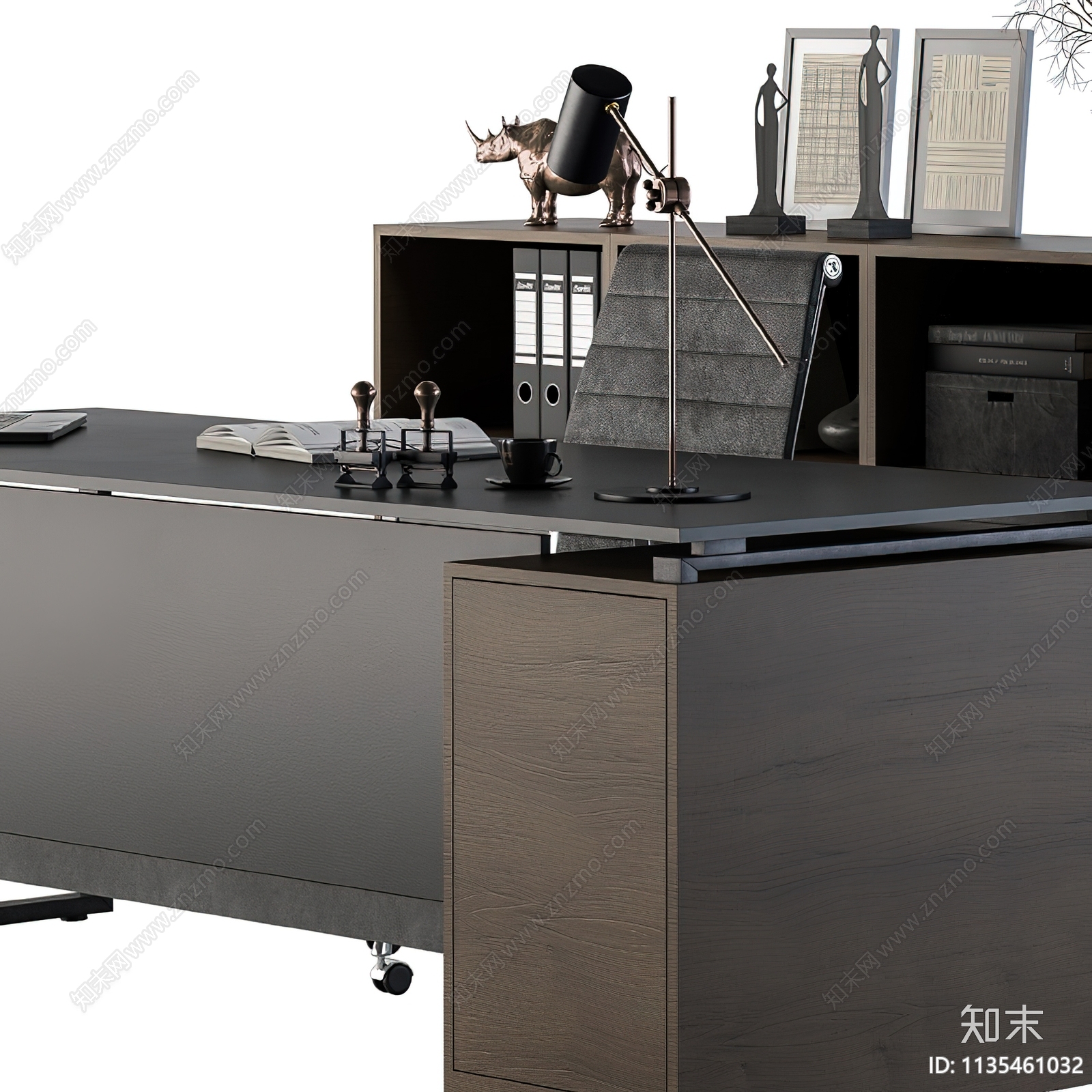 现代办公桌椅组合3d模型下载【id1135461032】知末3d模型网