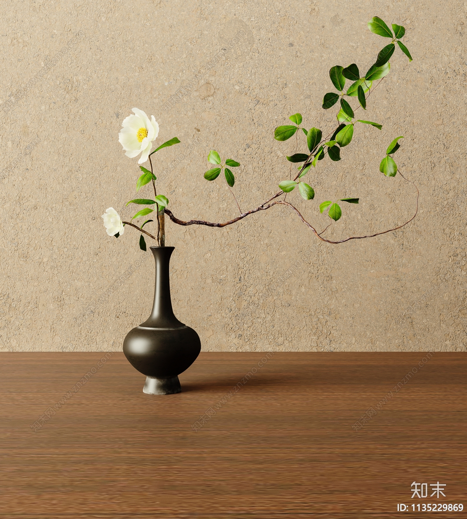 桌面绿植摆件3d模型下载【id1135229869】知末3d模型网