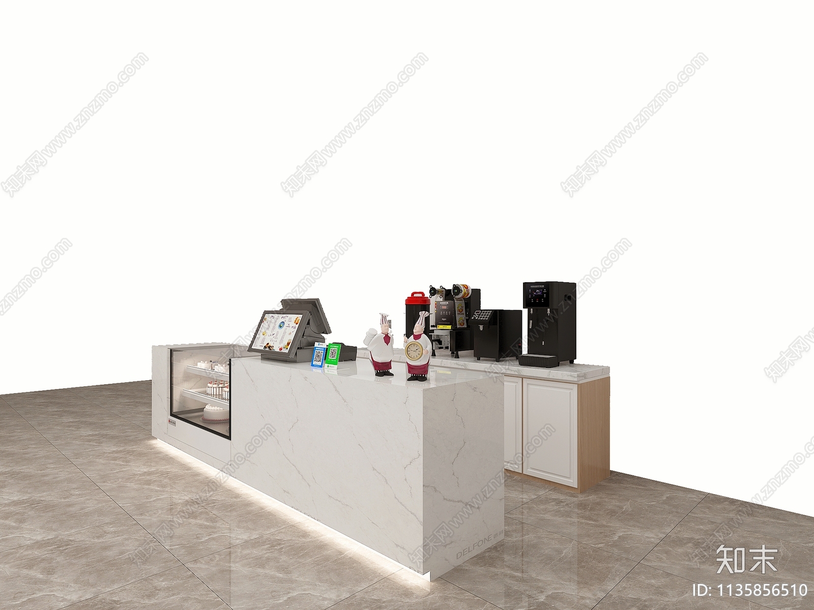 现代前台3d模型下载【id1135856510】知末3d模型网