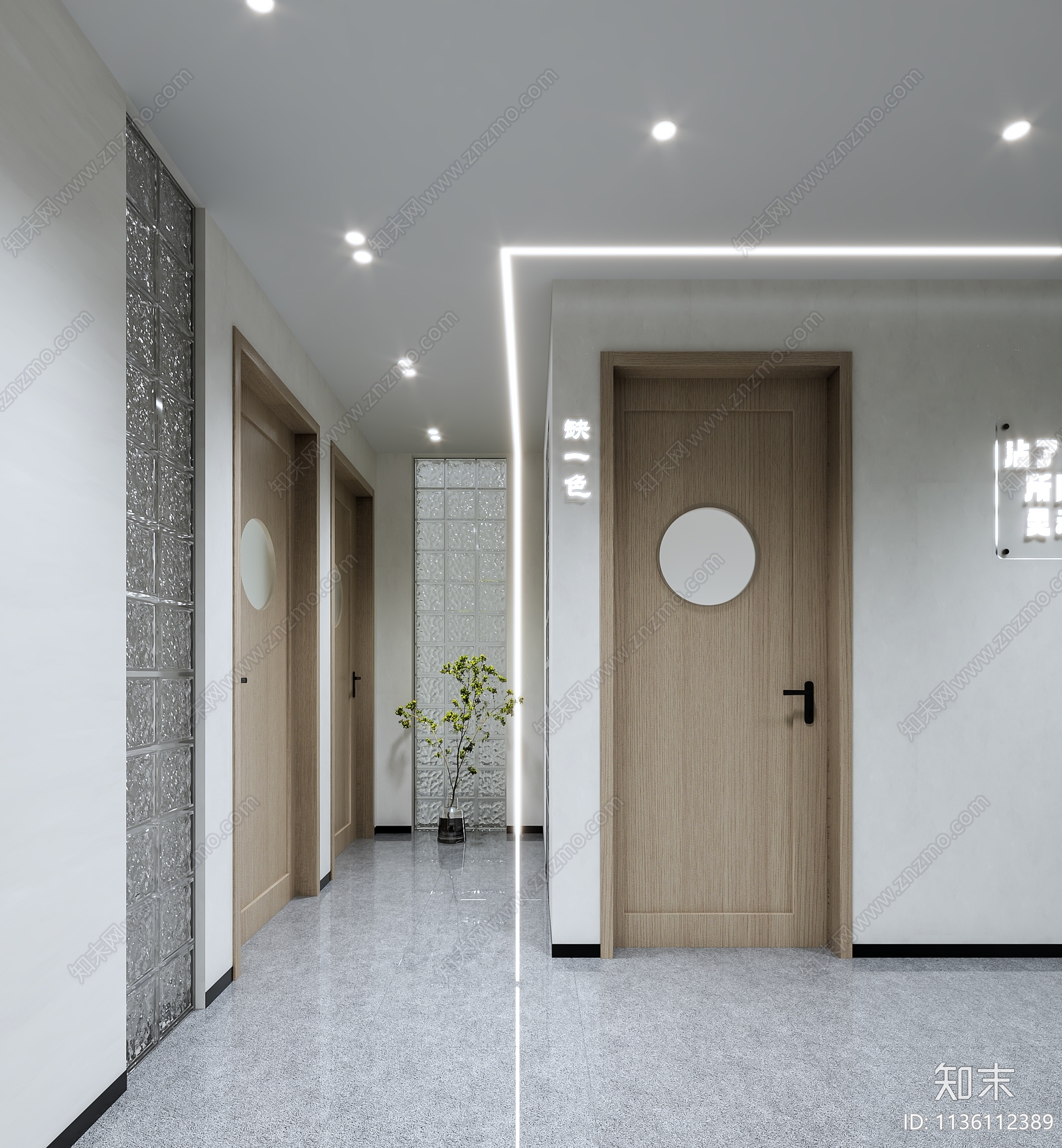 现代棋牌室走廊3d模型下载【id1136112389】知末3d模型网