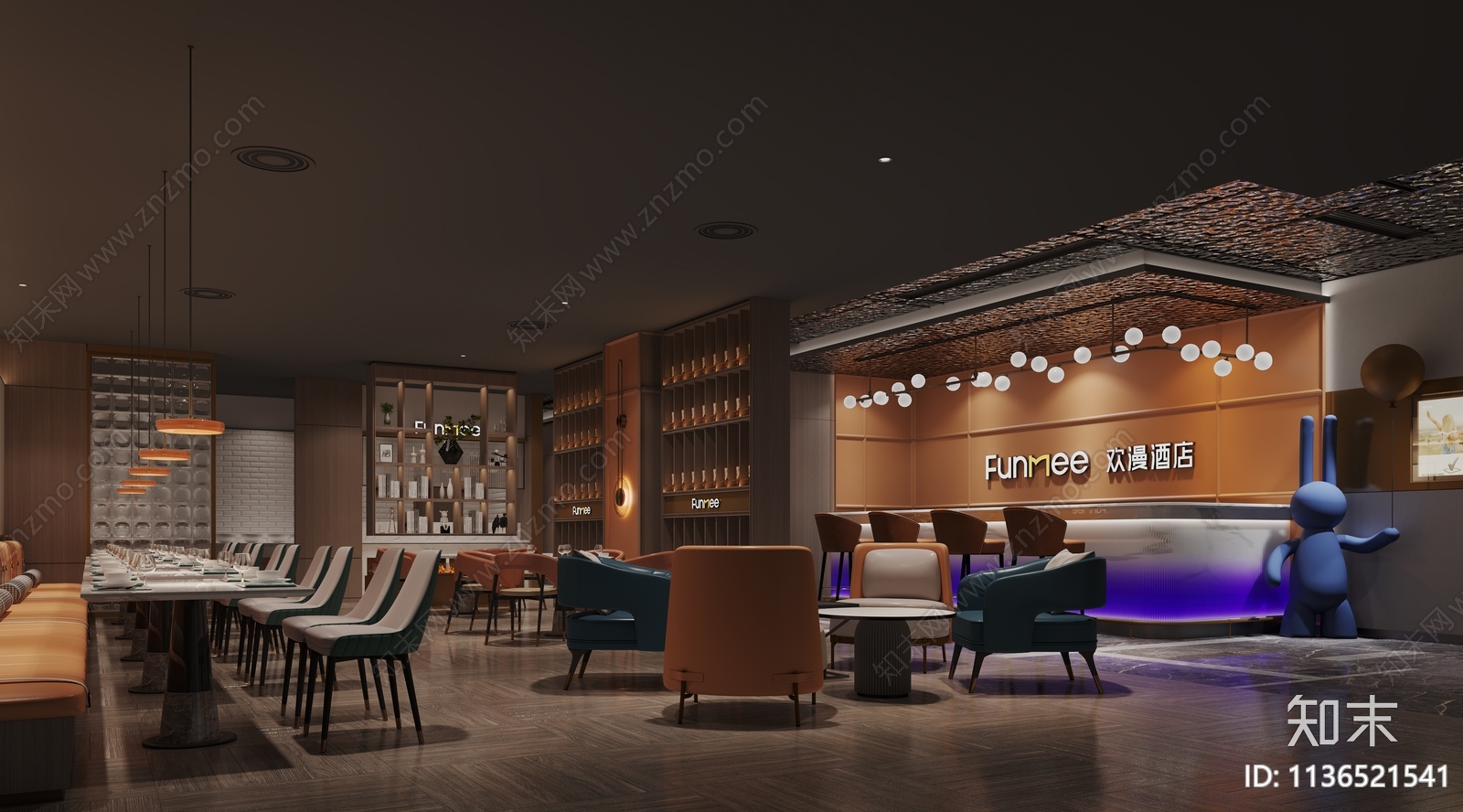 现代酒店过道3d模型下载【id1136521541】知末3d模型网