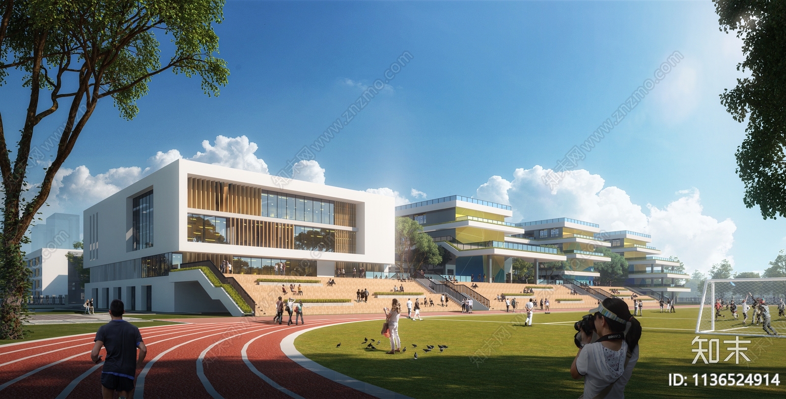 现代大学3d模型下载【id1136524914】知末3d模型网
