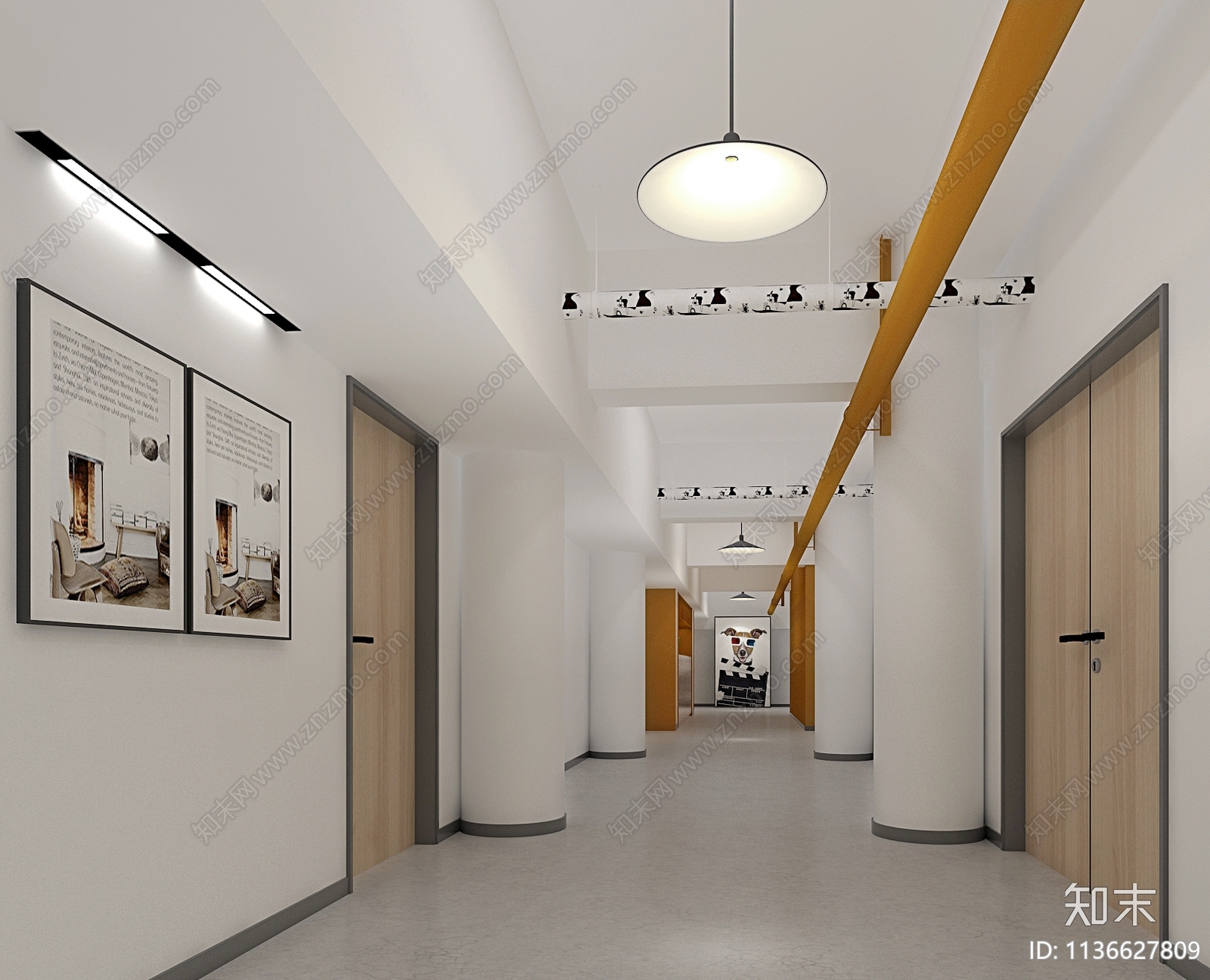 现代地下室敞开办公区3d模型下载【id1136627809】知末3d模型网