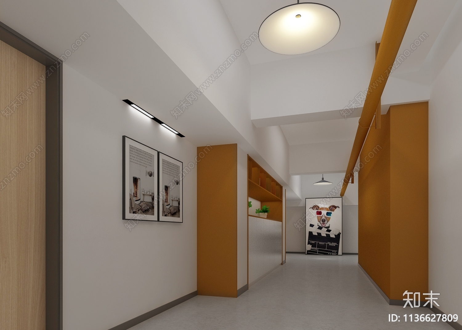 现代地下室敞开办公区3d模型下载【id1136627809】知末3d模型网
