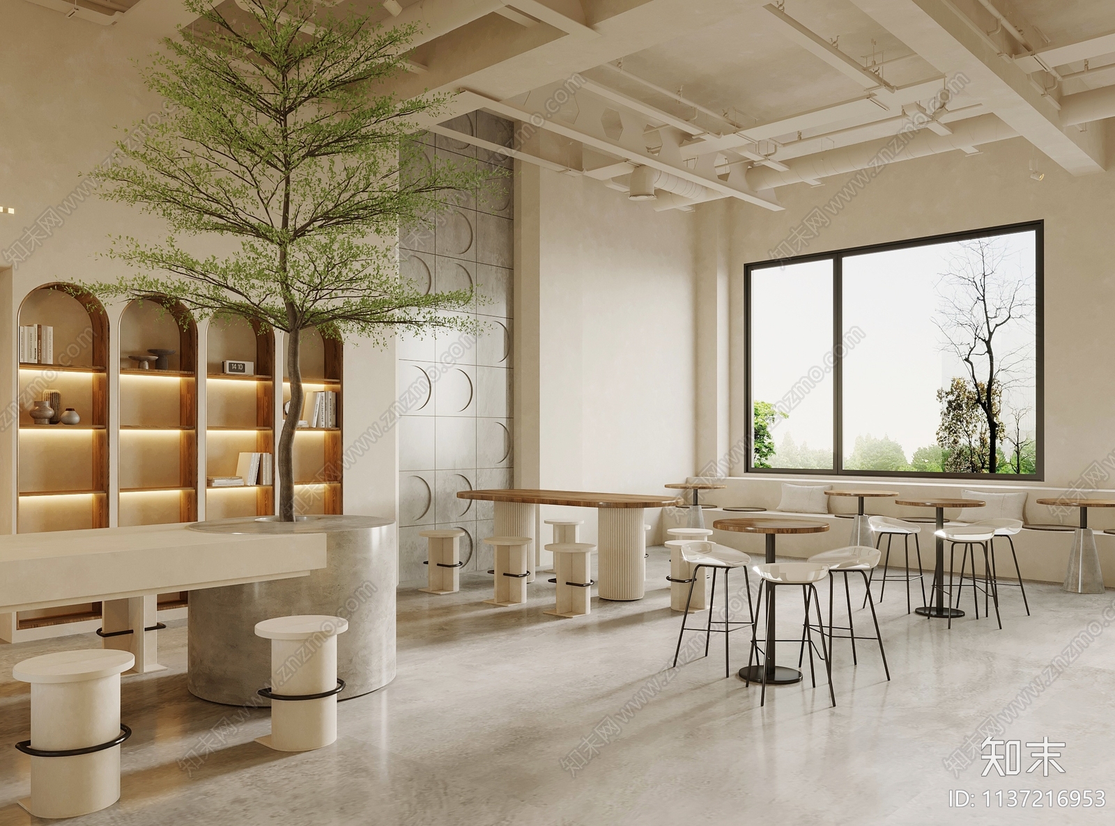 现代咖啡厅3D模型下载【ID:1137216953】_知末3d模型网