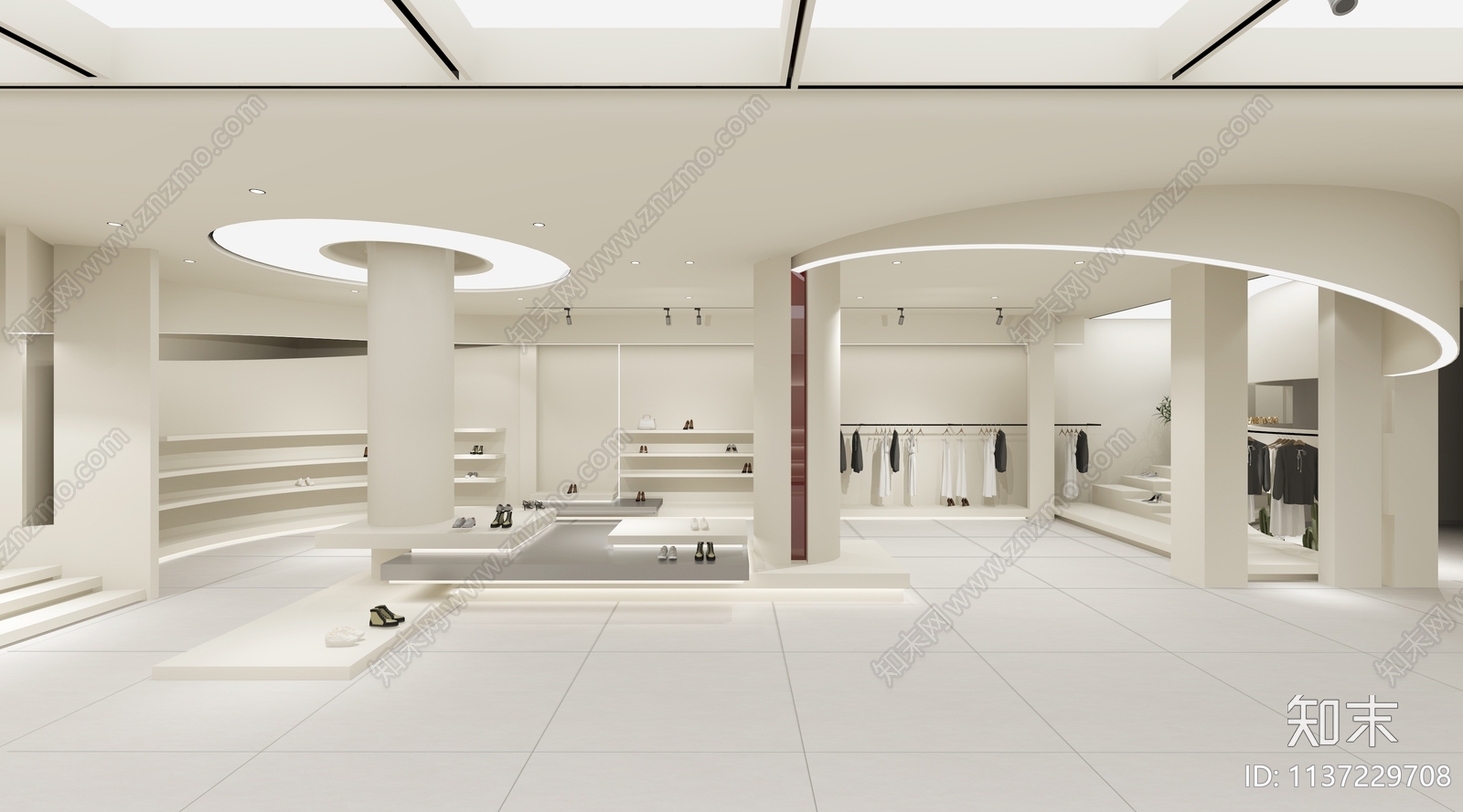侘寂服装鞋店3d模型下载【id1137229708】知末3d模型网