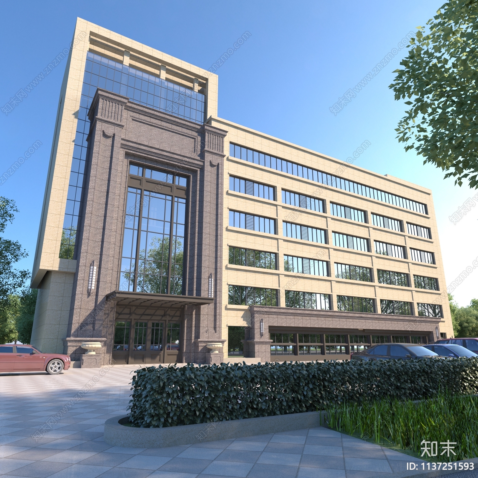现代酒店外观3d模型下载【id1137251593】知末3d模型网