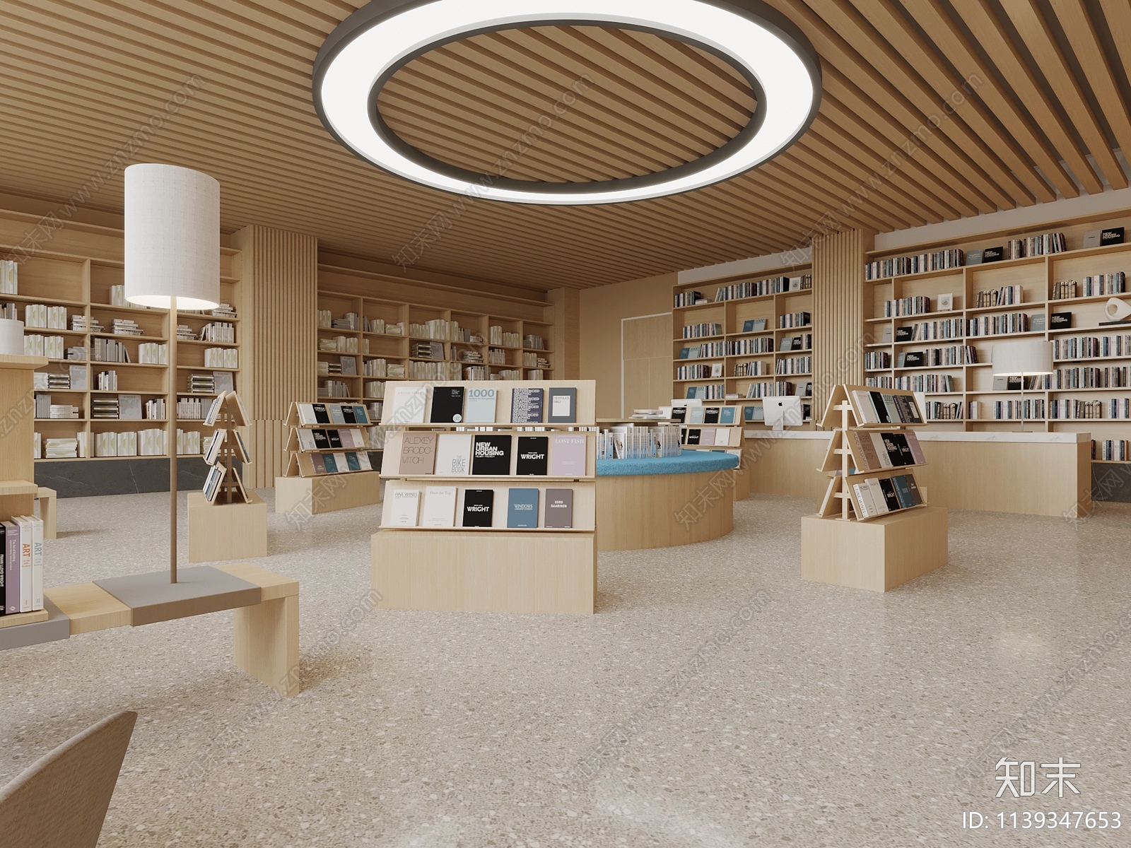 现代书店3d模型下载【id1139347653】知末3d模型网