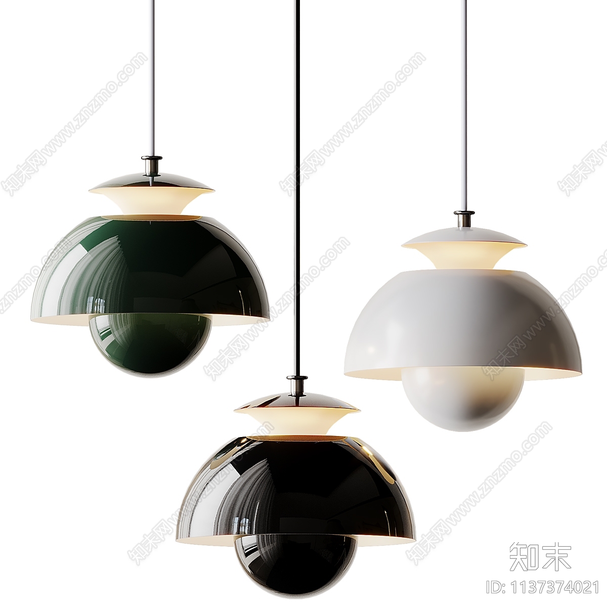 现代吊灯3d模型下载【id1137374021】知末3d模型网