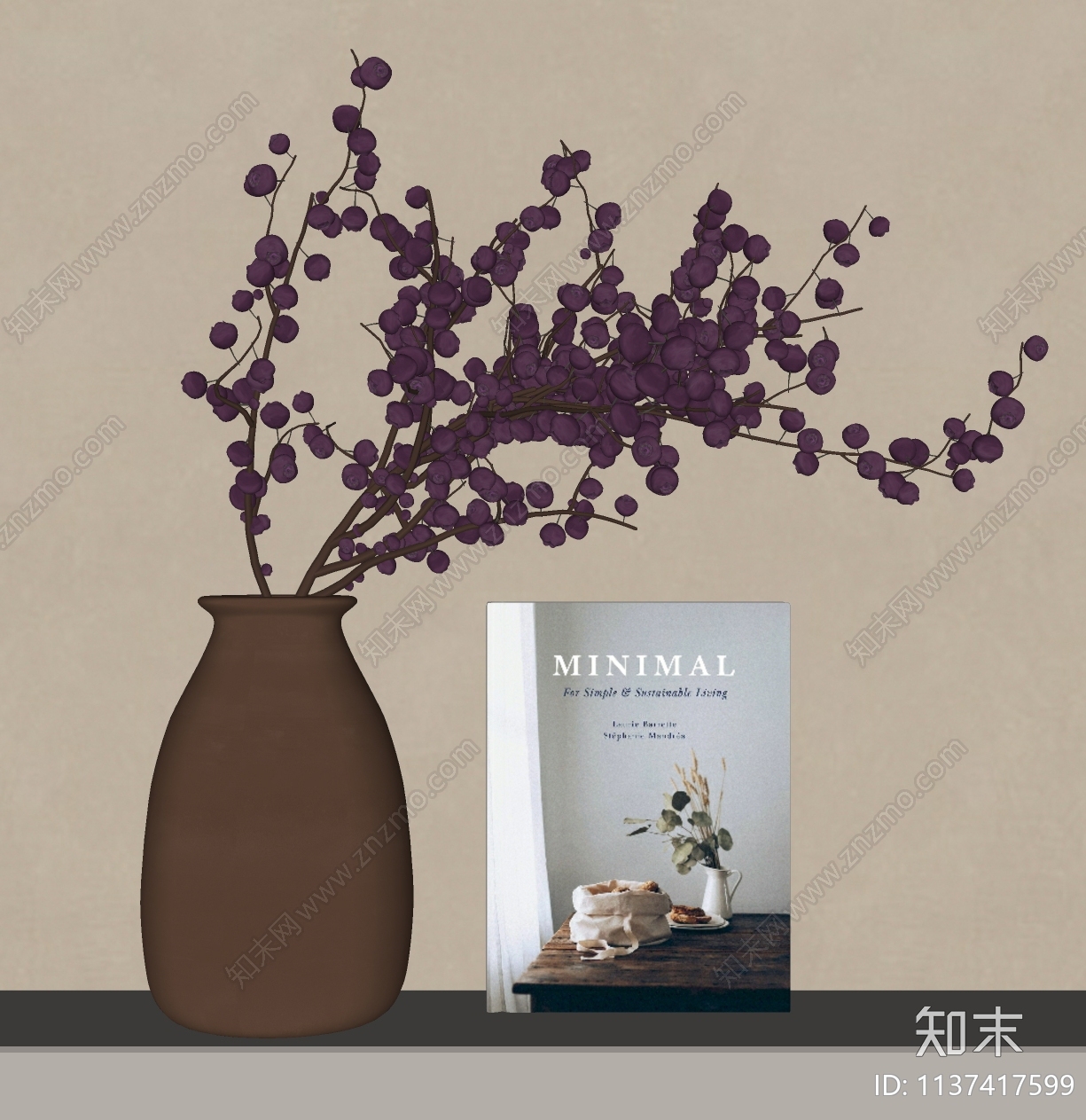 现代花瓶摆件su模型下载【id1137417599】知末su模型网