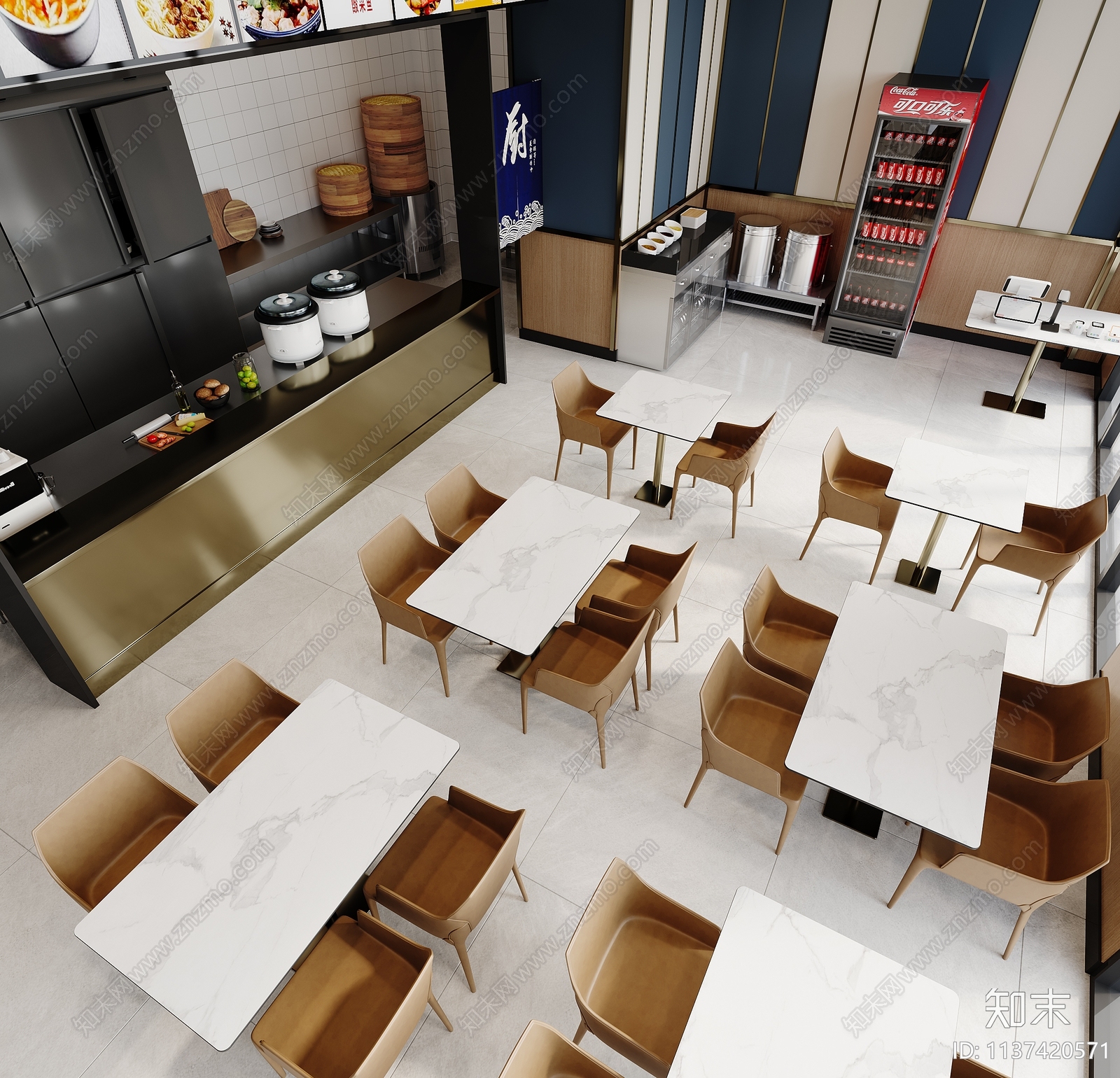 现代包子店3d模型下载【id1137420571】知末3d模型网