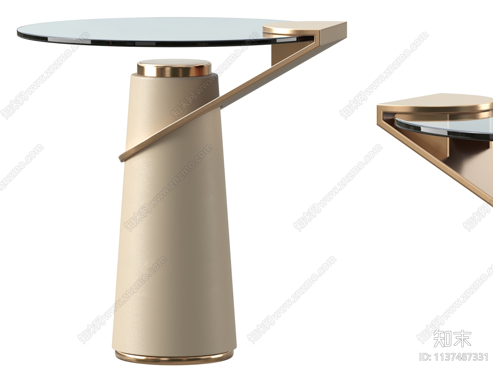 现代轻奢边几3d模型下载【id1137487331】知末3d模型网