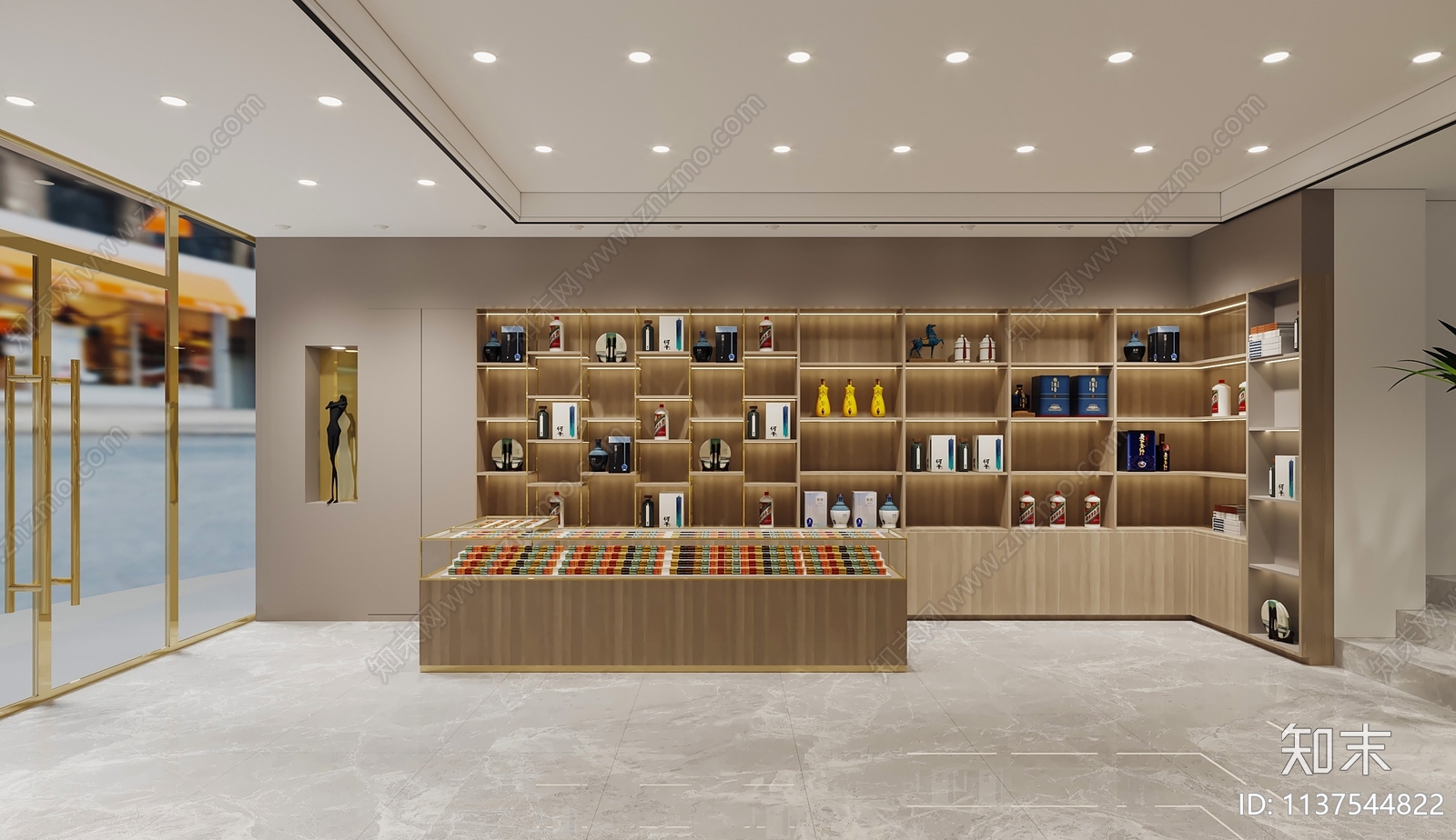 现代烟酒店3d模型下载【id1137544822】知末3d模型网