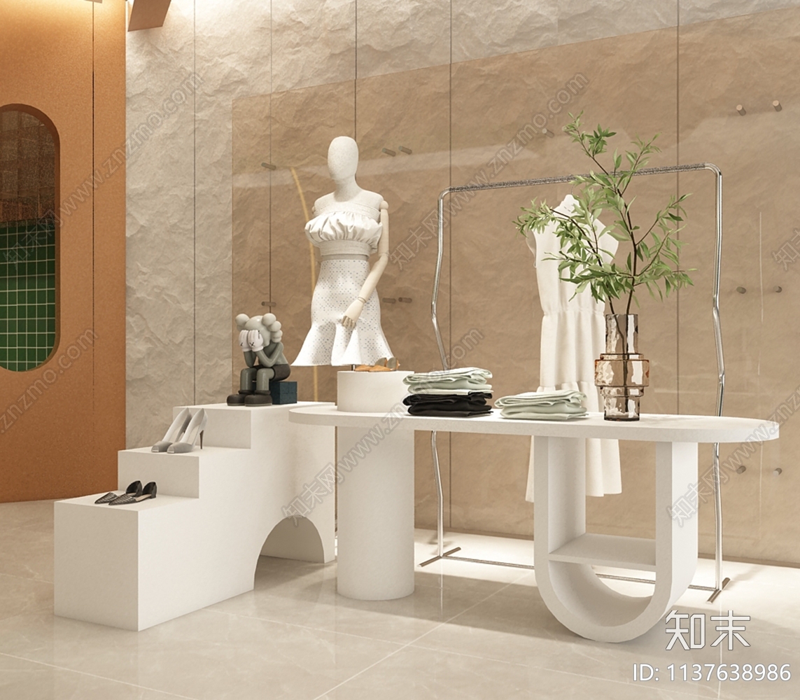 现代服装展台3d模型下载【id1137638986】知末3d模型网