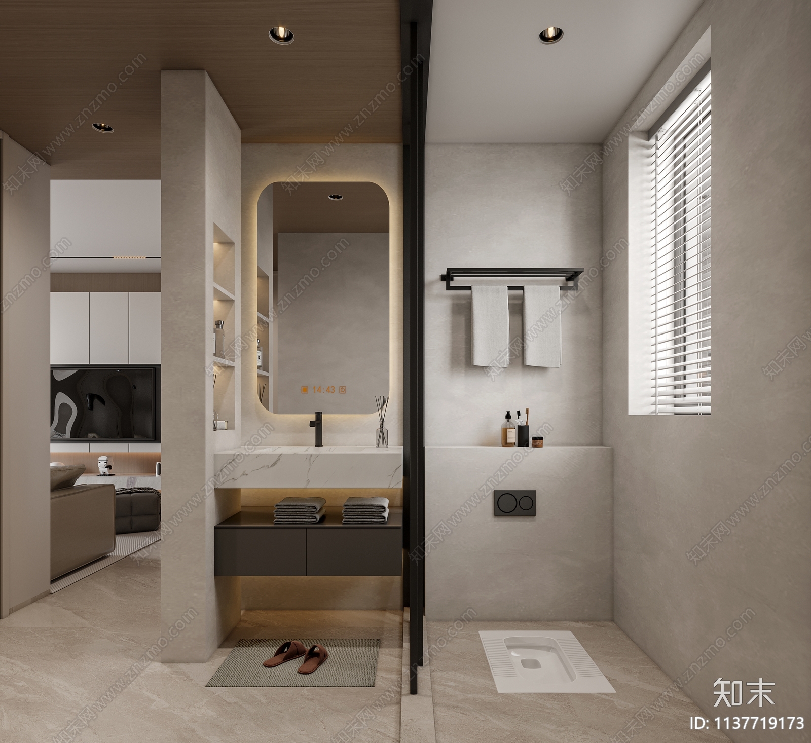 现代卫生间3d模型下载【id1137719173】知末3d模型网