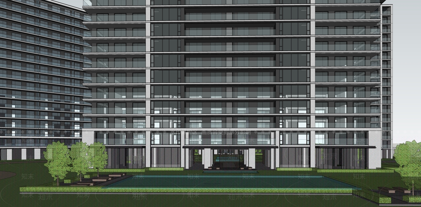 现代高层豪宅GOASU模型下载【ID:1138067827】_知末su模型网