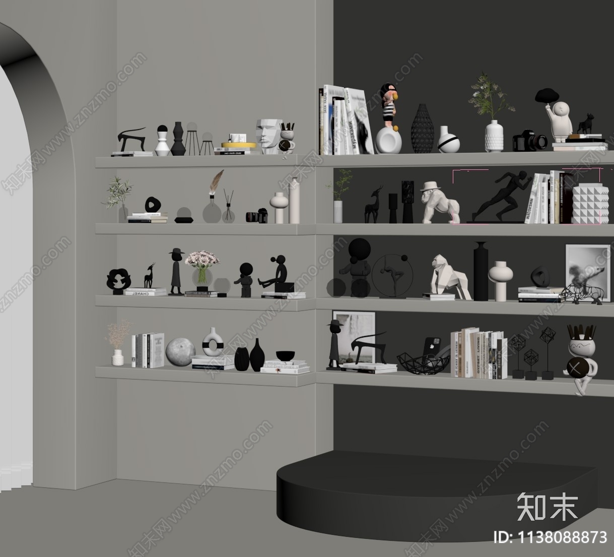 现代书籍雕塑装饰品摆件组合su模型下载【id1138088873】知末su模型网