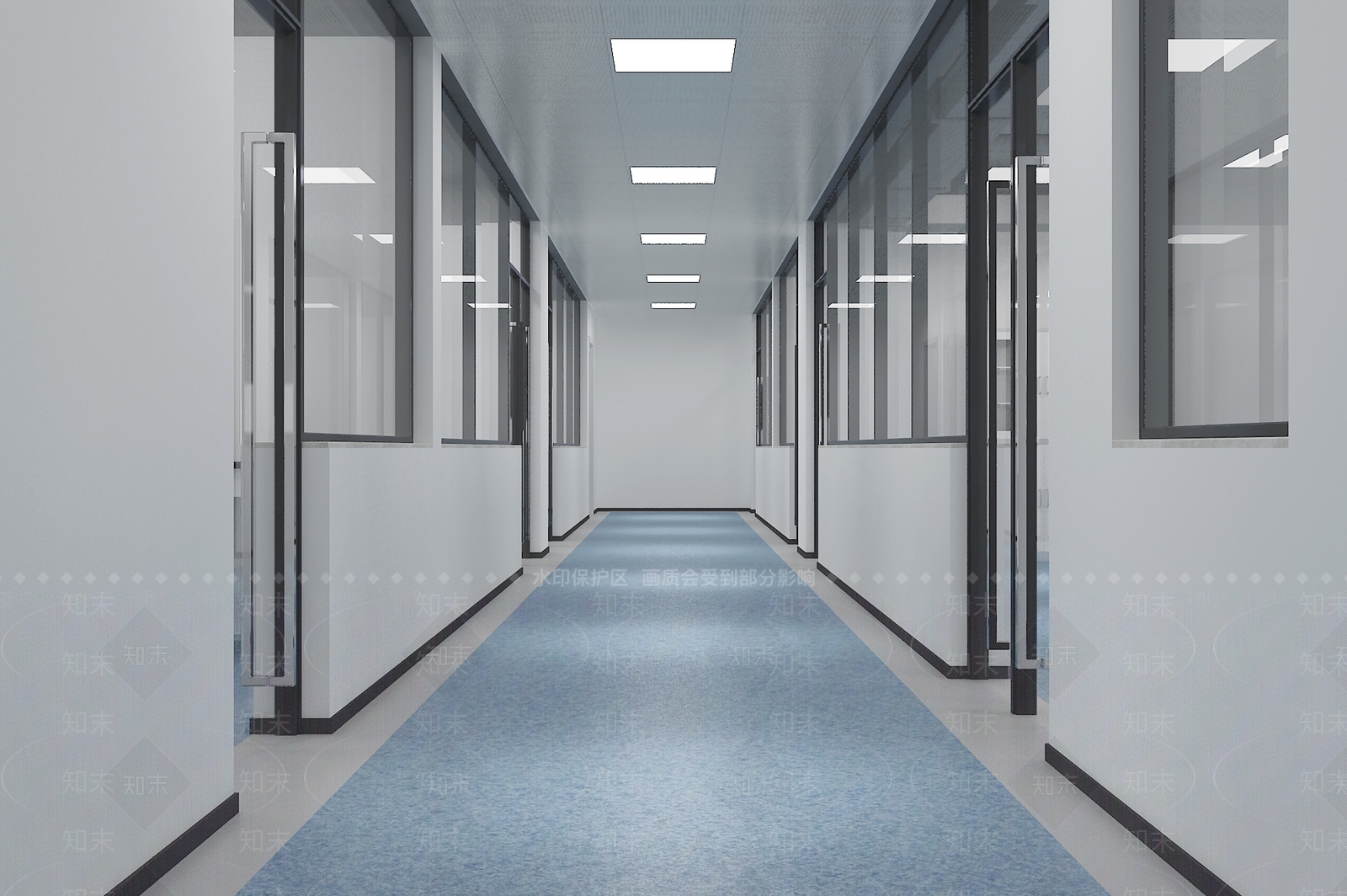 现代实验室走廊3D模型下载【ID:1138100149】_知末3d模型网