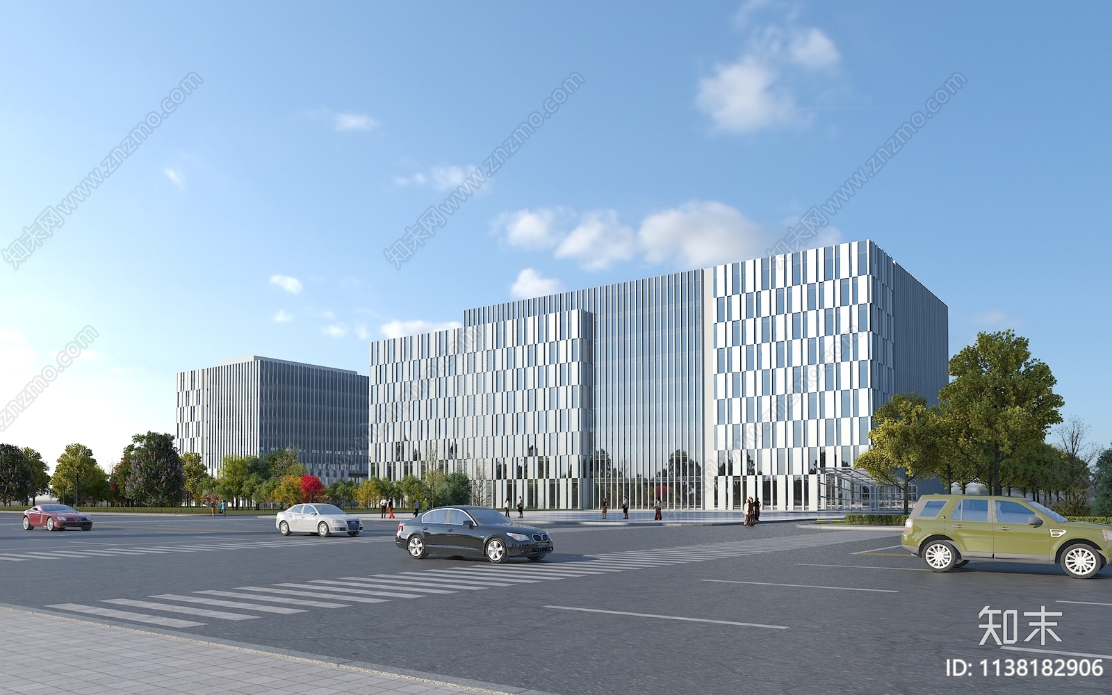 现代办公楼3d模型下载【id1138182906】知末3d模型网